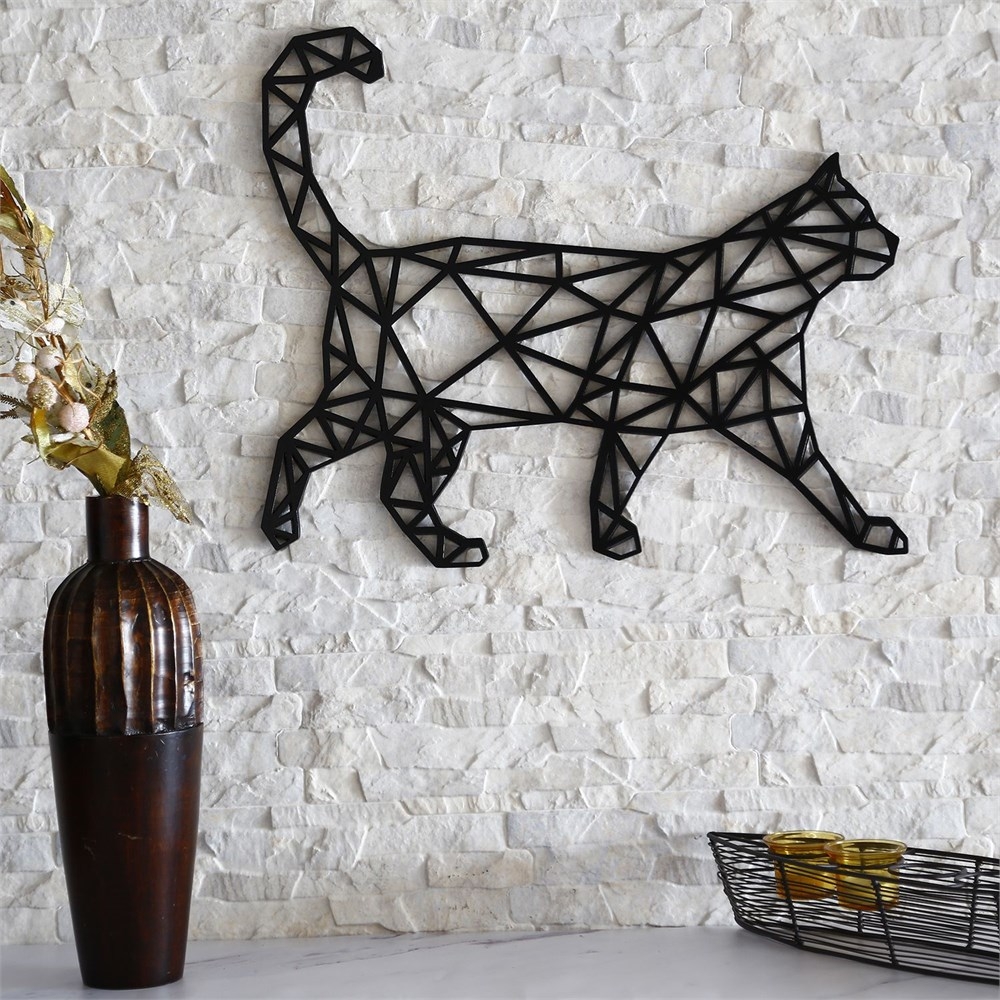 Laser Cut Cat Wall Decor Geometric Pattern | Inspire Uplift