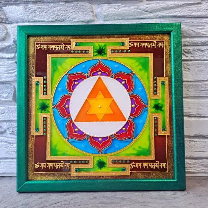Hand painted Shri Ganesha yantra Sacred geometry Vegan Spiri | Inspire ...