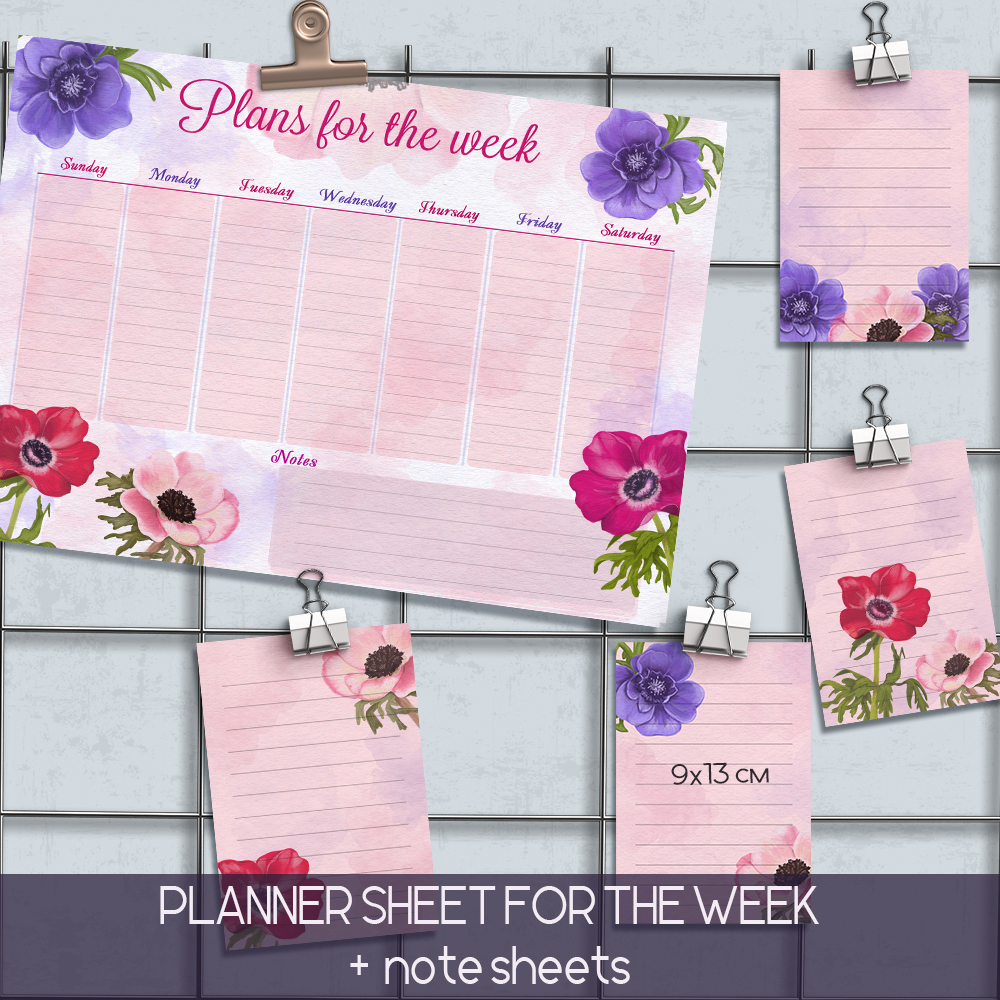 Weekly planner and note sheets | Inspire Uplift