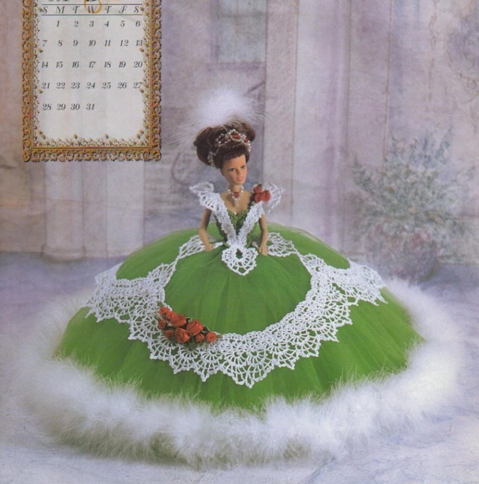 Crochet fashion doll dress - crochet vintage pattern for Bar | Inspire ...