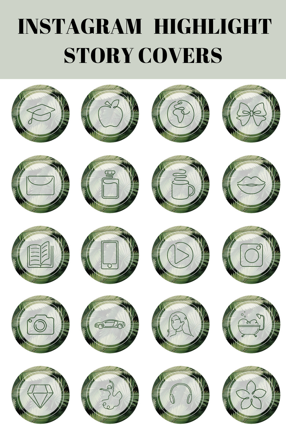 36 Lifestyle Instagram Highlight Icons. Greenery Instagram H - Inspire ...
