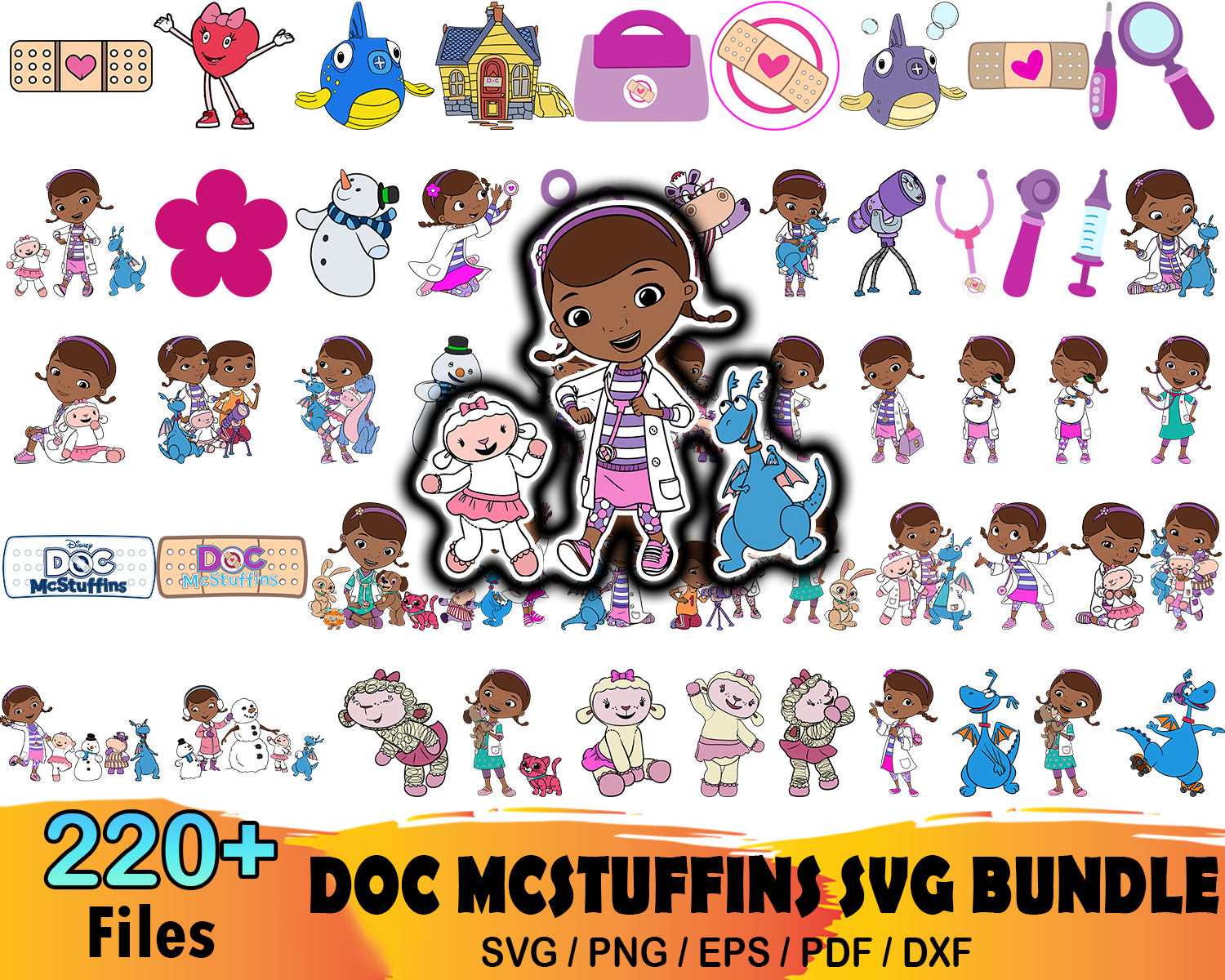 220 Files Doc McStuffins Bundle Svg, Disney Svg, Doctor Svg | Inspire ...