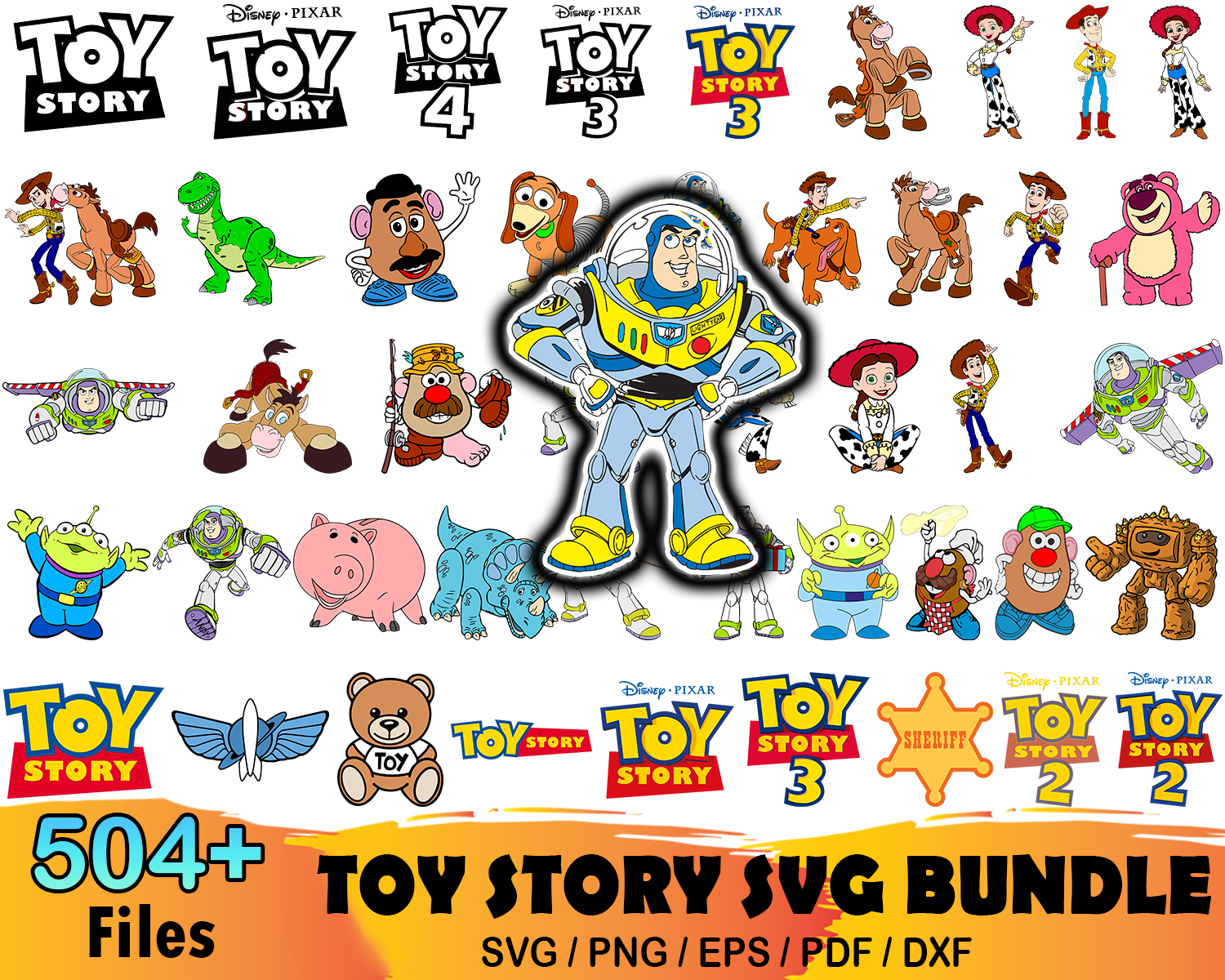 504 Files Toy Story Bundle Svg, Disney Svg, Buzz Lightyear S | Inspire ...