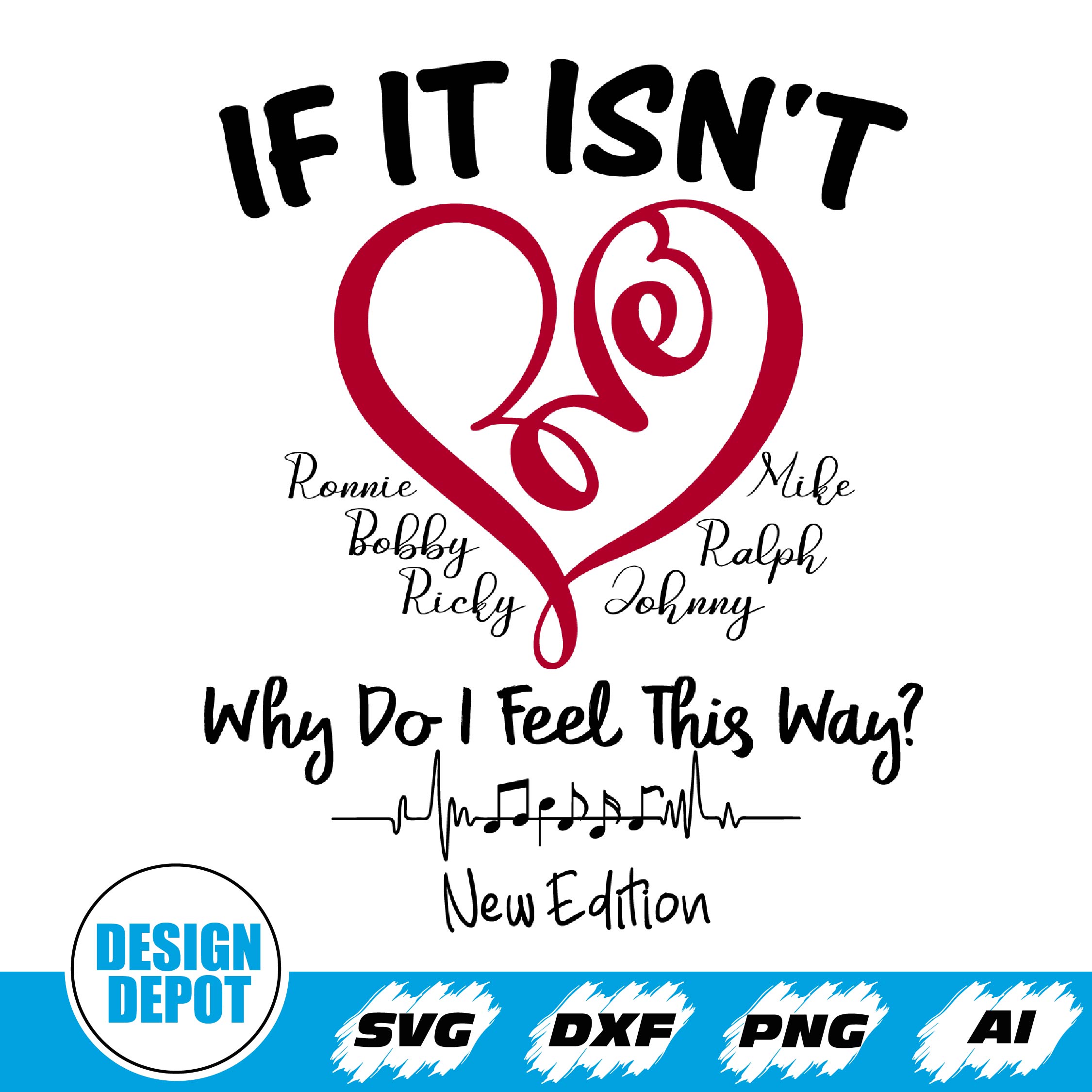 If It Isn't Love Svg, Ronnie Bobby Ricky Mike Ralph & Johnny | Inspire ...