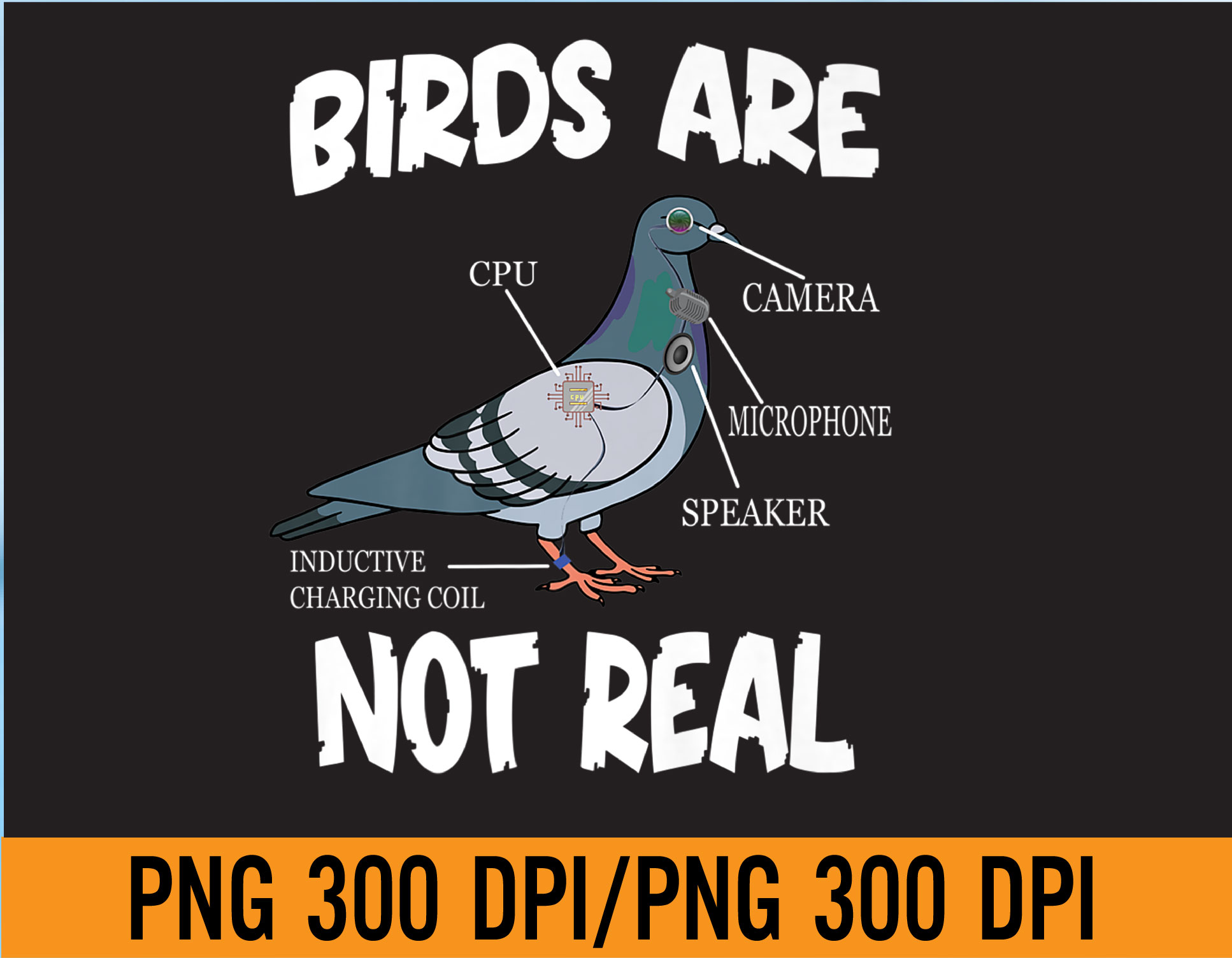 Birds Are Not Real Funny Bird Spies Conspiracy Theory Birds - Inspire ...