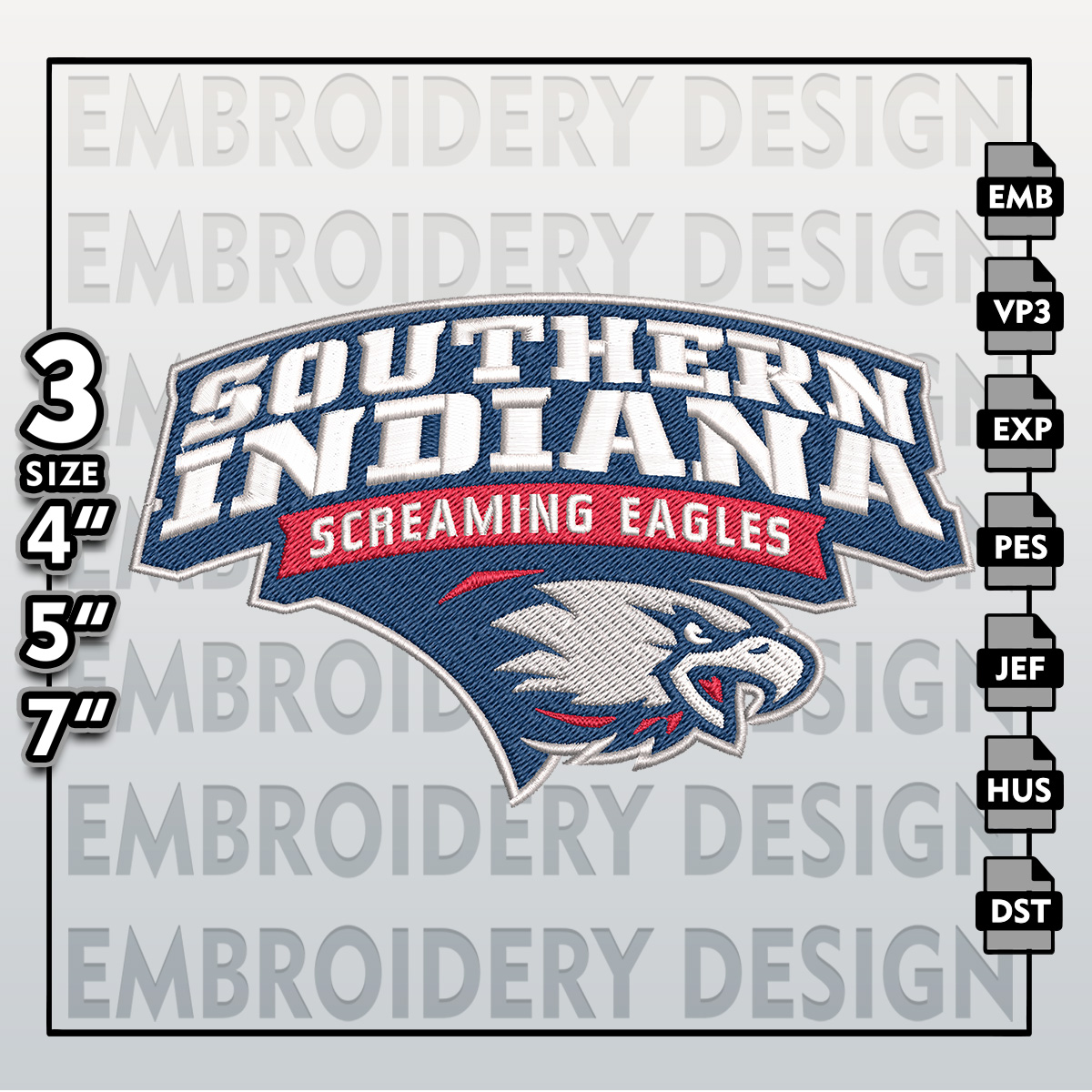 Southern Indiana Screaming Eagles Embroidery Designs, NCAA L | Inspire ...