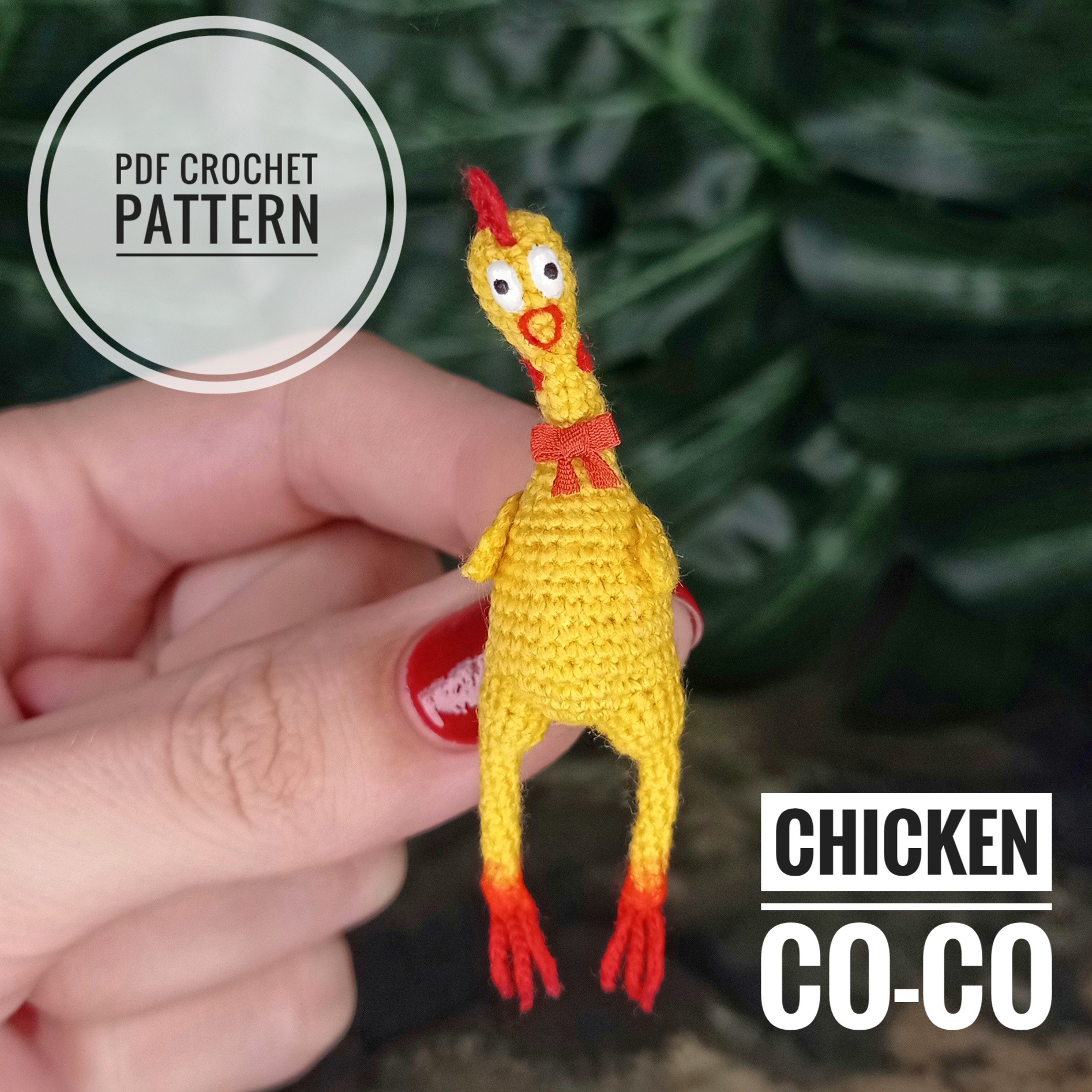 PDF crochet pattern Chicken Co-Co. Crochet miniature pattern | Inspire ...