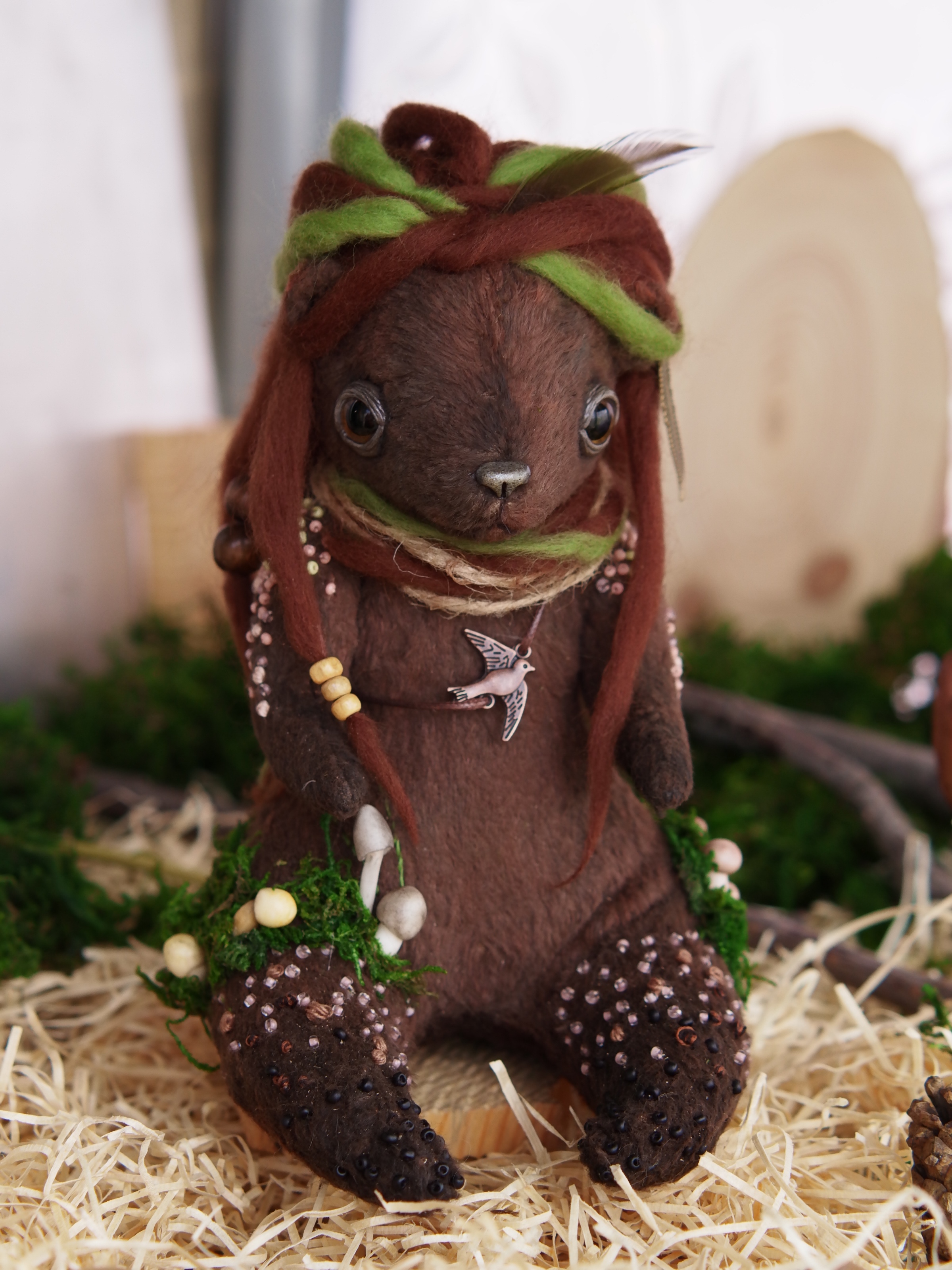 Stuffed brown teddy bear, forest teddy bear | Inspire Uplift