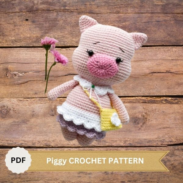 Pig crochet pattern,Piggy Amigurmi pattern Pdf | Inspire Uplift