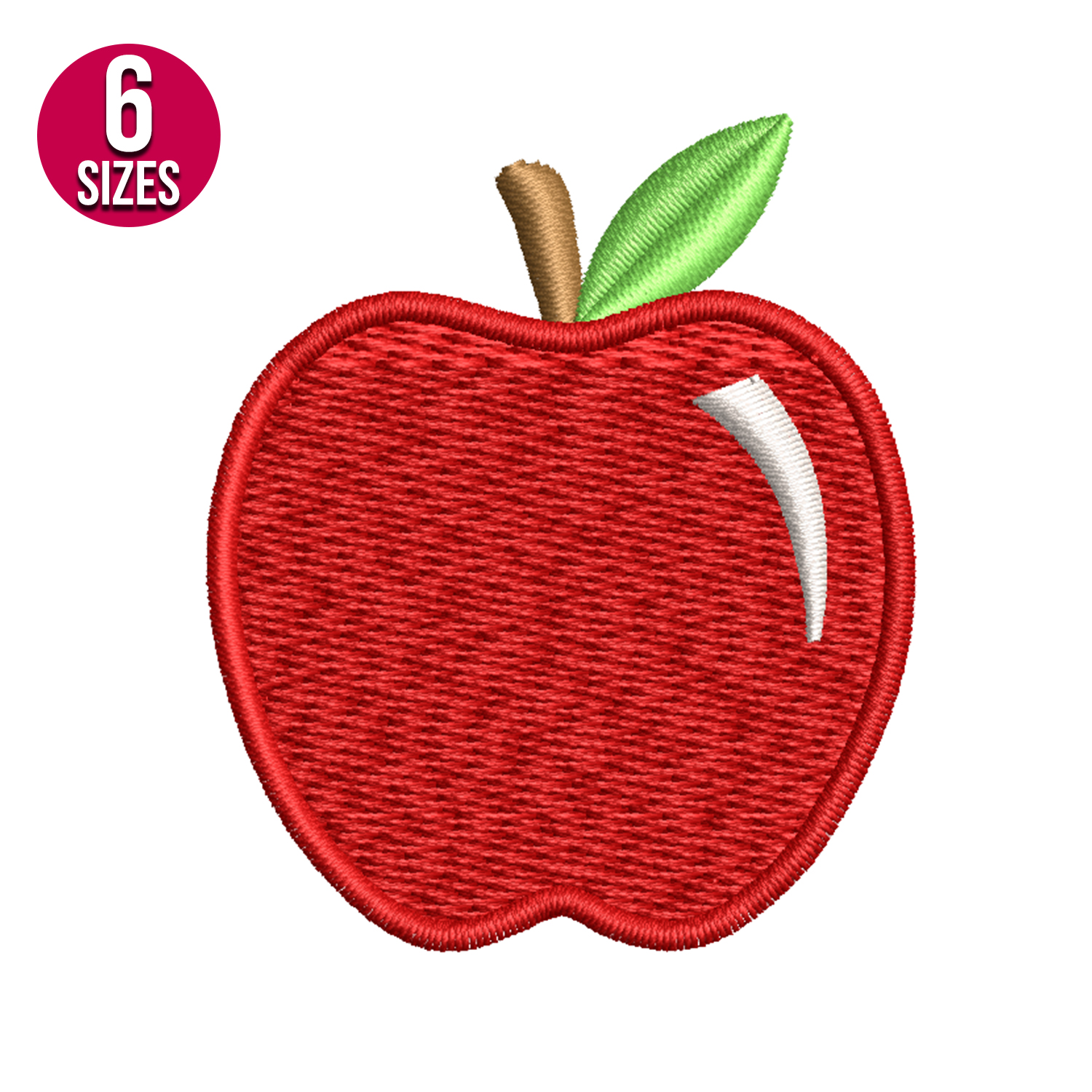Apple embroidery design, Machine embroidery pattern, Instant - Inspire ...