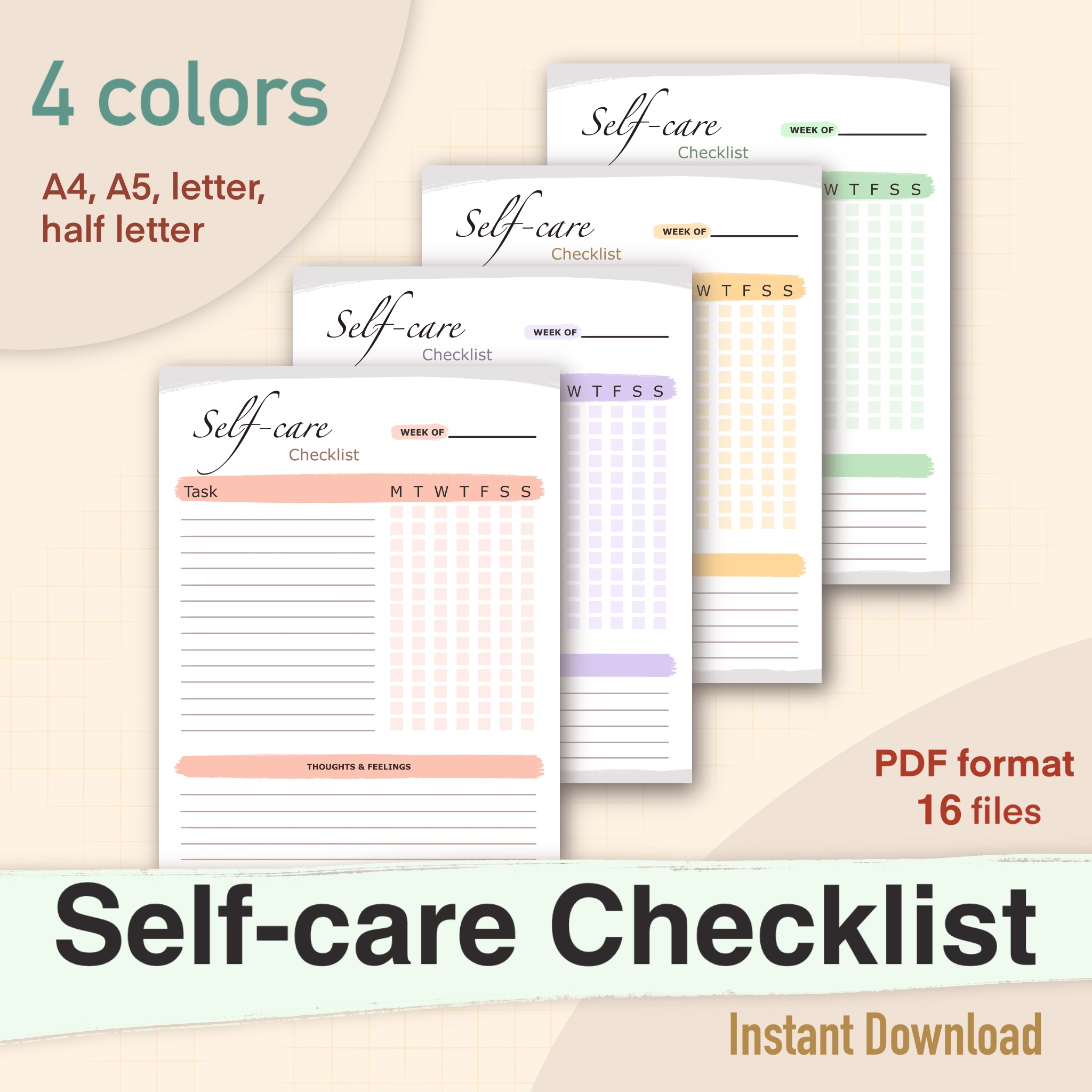Self-care Checklist, Self-care planner, Self-care Checklist | Inspire ...