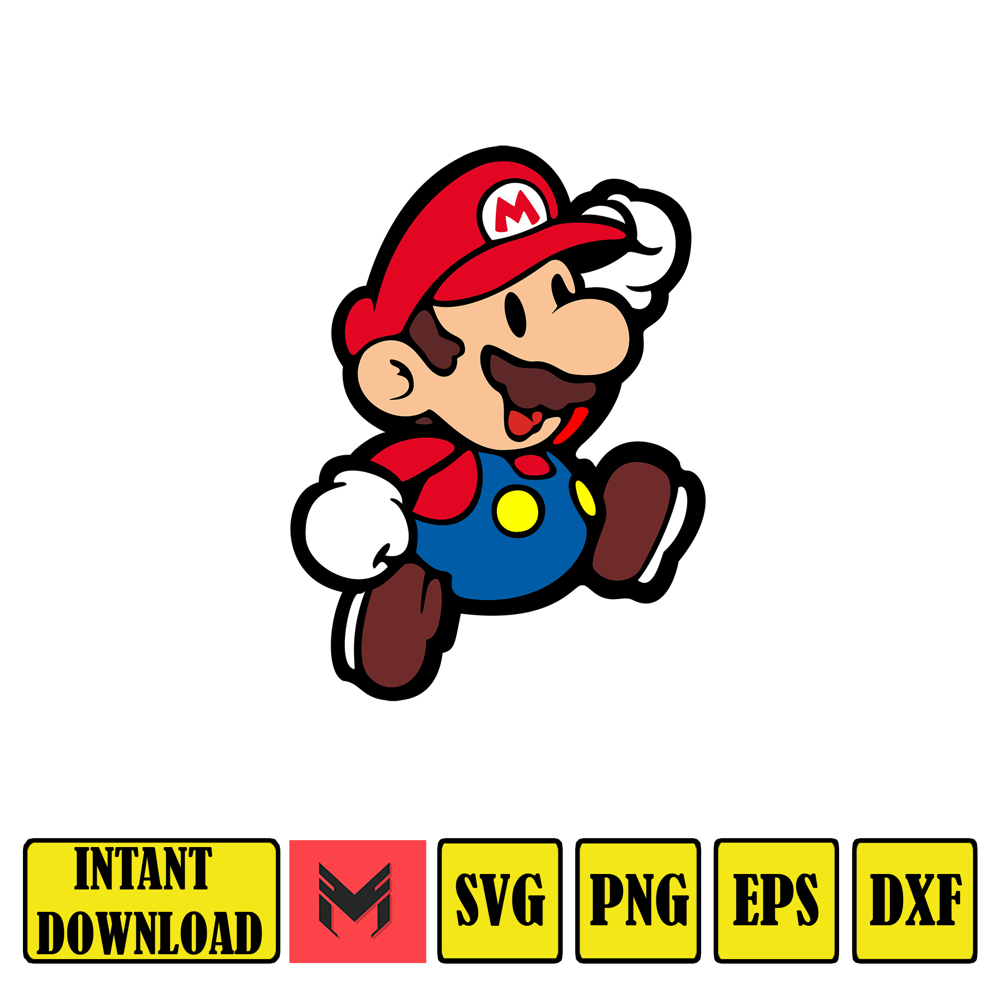 Super Mario Svg,mario svg files for cricut, mario family svg - Inspire Uplift