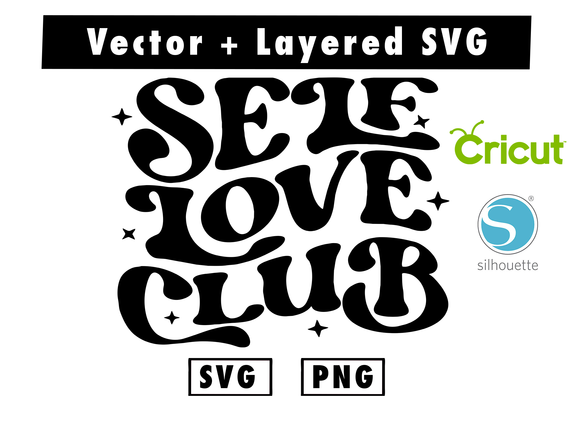 Self Love Club Embroidery Design svg & png files for cricut | Inspire ...