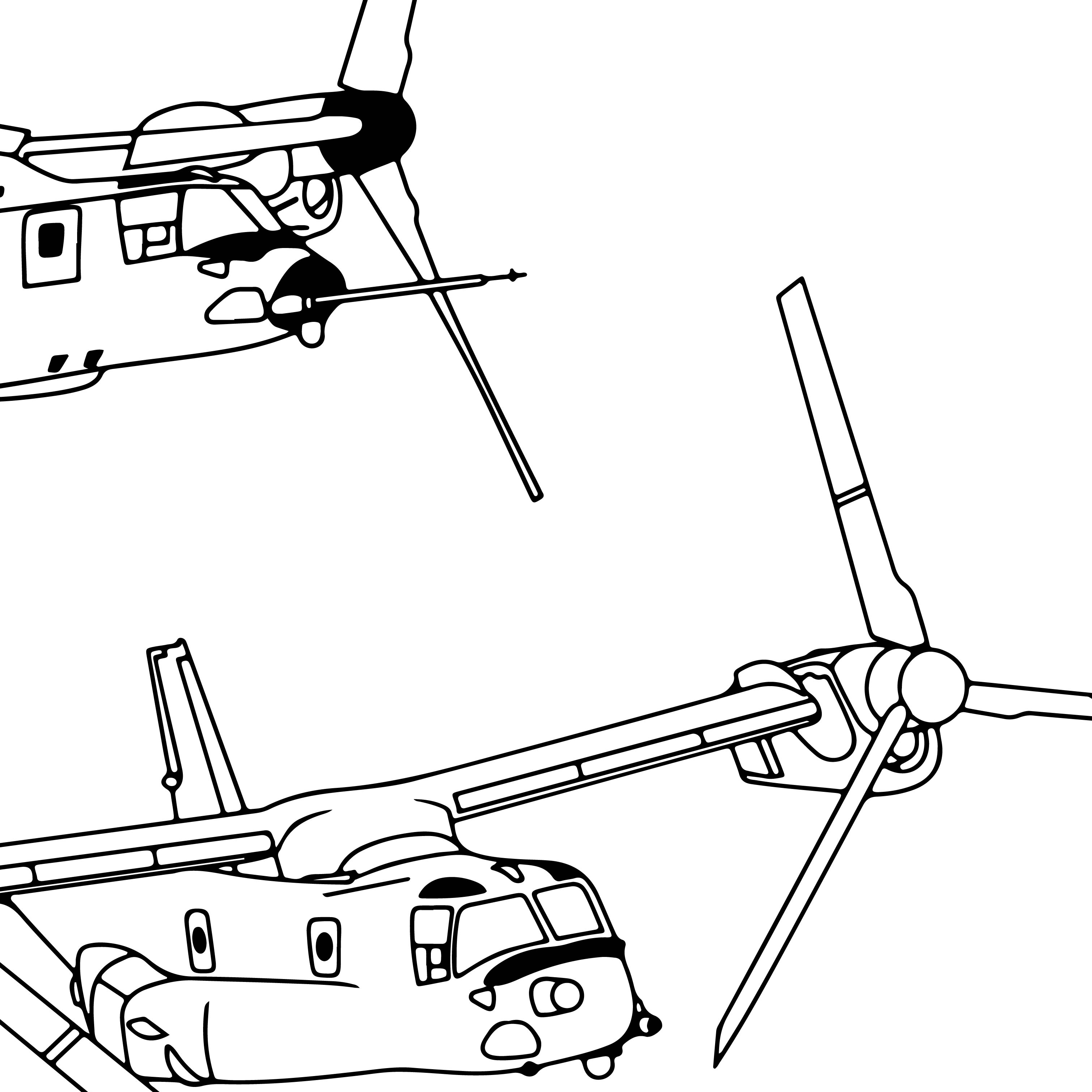 Osprey 22 Bell Boeing Clipart Aircraft Vertol Drawings Helicopter Plane ...
