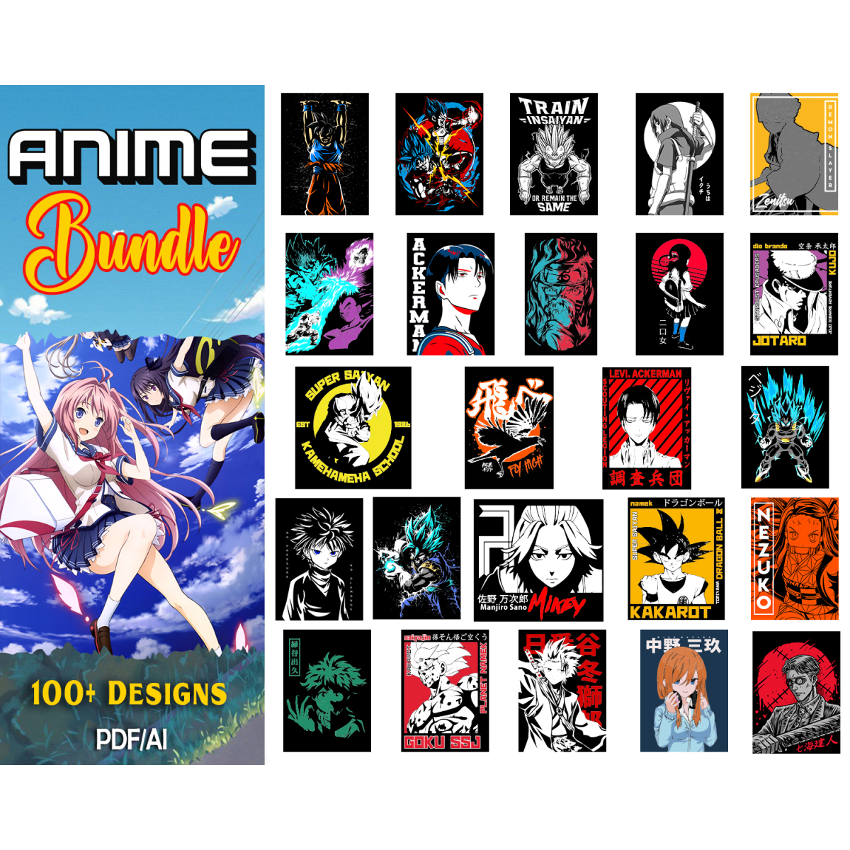 100 Files Anime SVG Design Bundle - Inspire Uplift