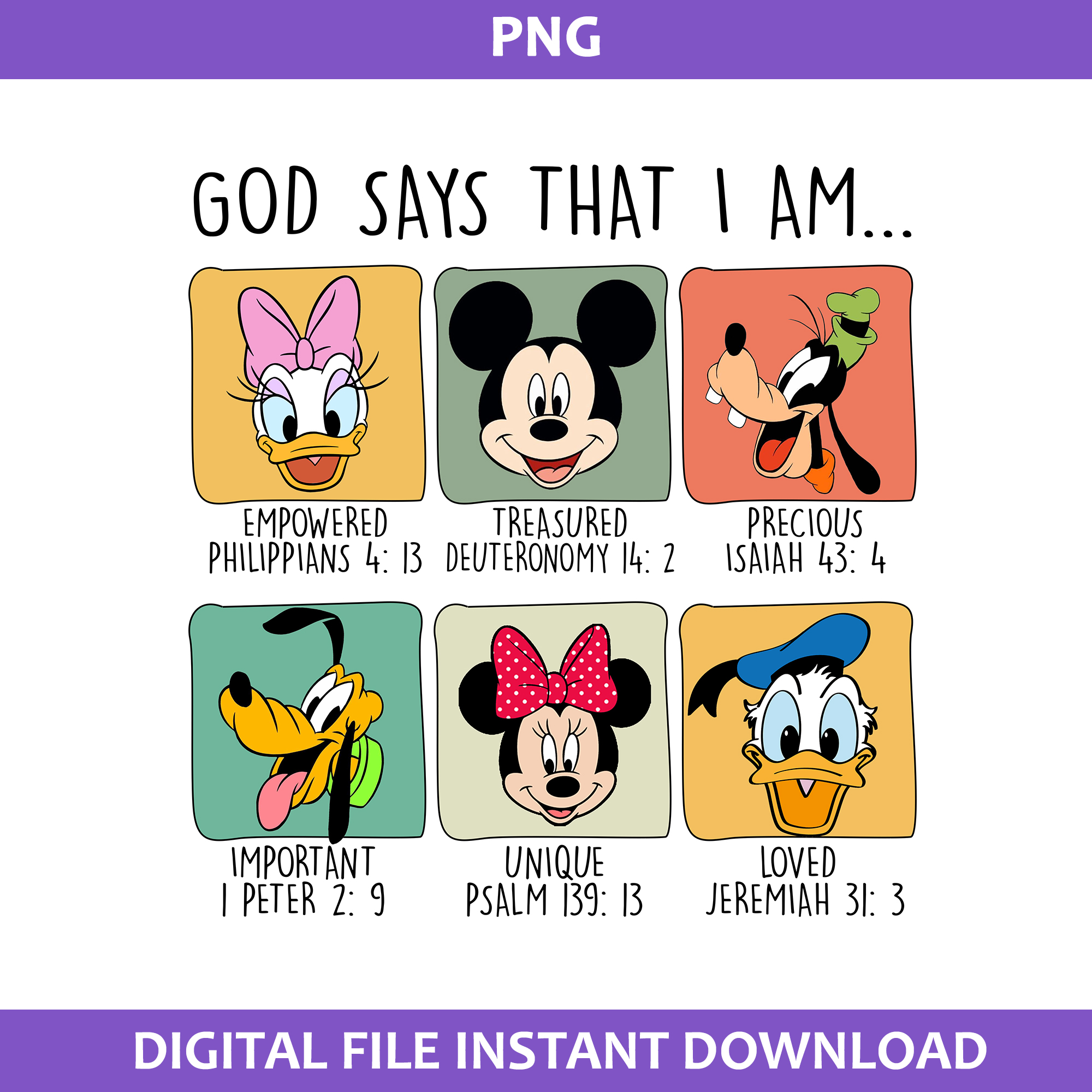 God Says That I Am Png, Mickey And Friend Png, Disney Charac | Inspire ...
