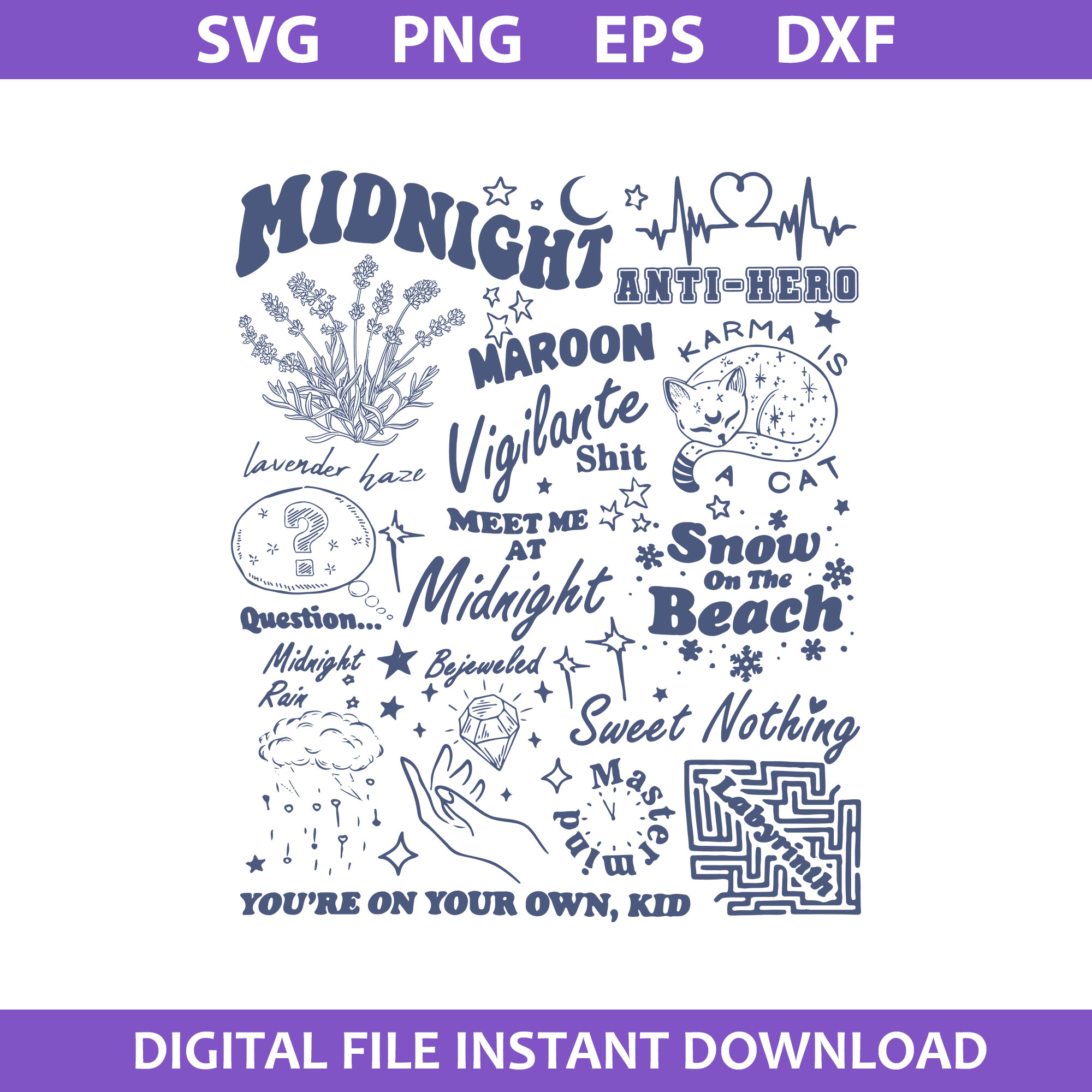 Midnights Swift Svg, Taylor's Midnights Svg, Midnights Svg, - Inspire ...