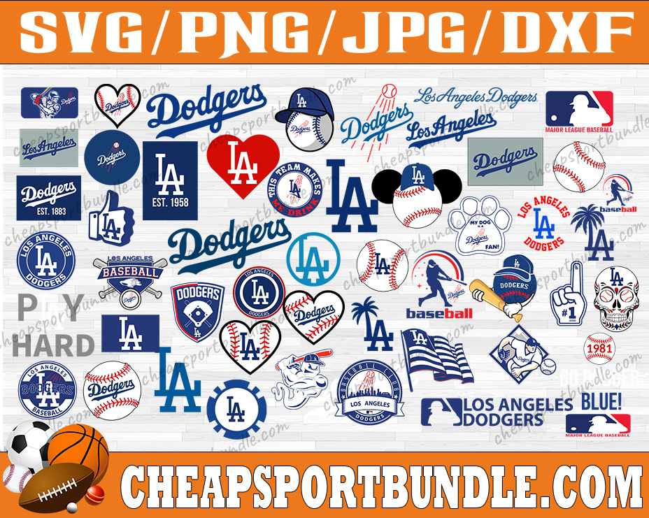 Bundle 55 Files LA Dodgers Baseball Team SVG, LA Dodgers Svg | Inspire ...