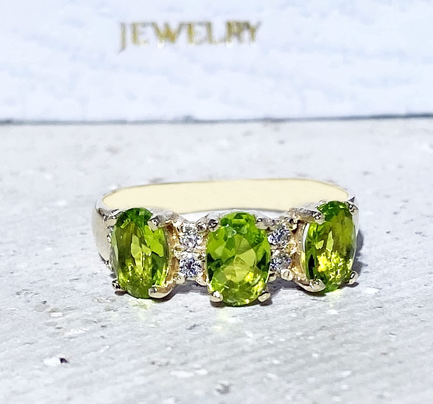 Peridot Ring - August Birthstone - Gemstone Band | Inspire Uplift