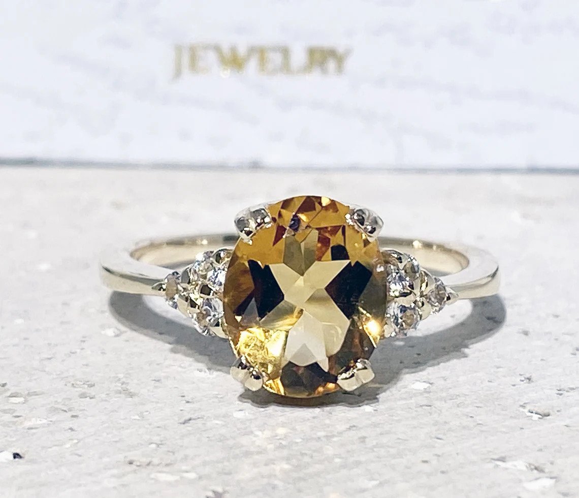 Citrine ring - November Birthstone - Statement Ring | Inspire Uplift