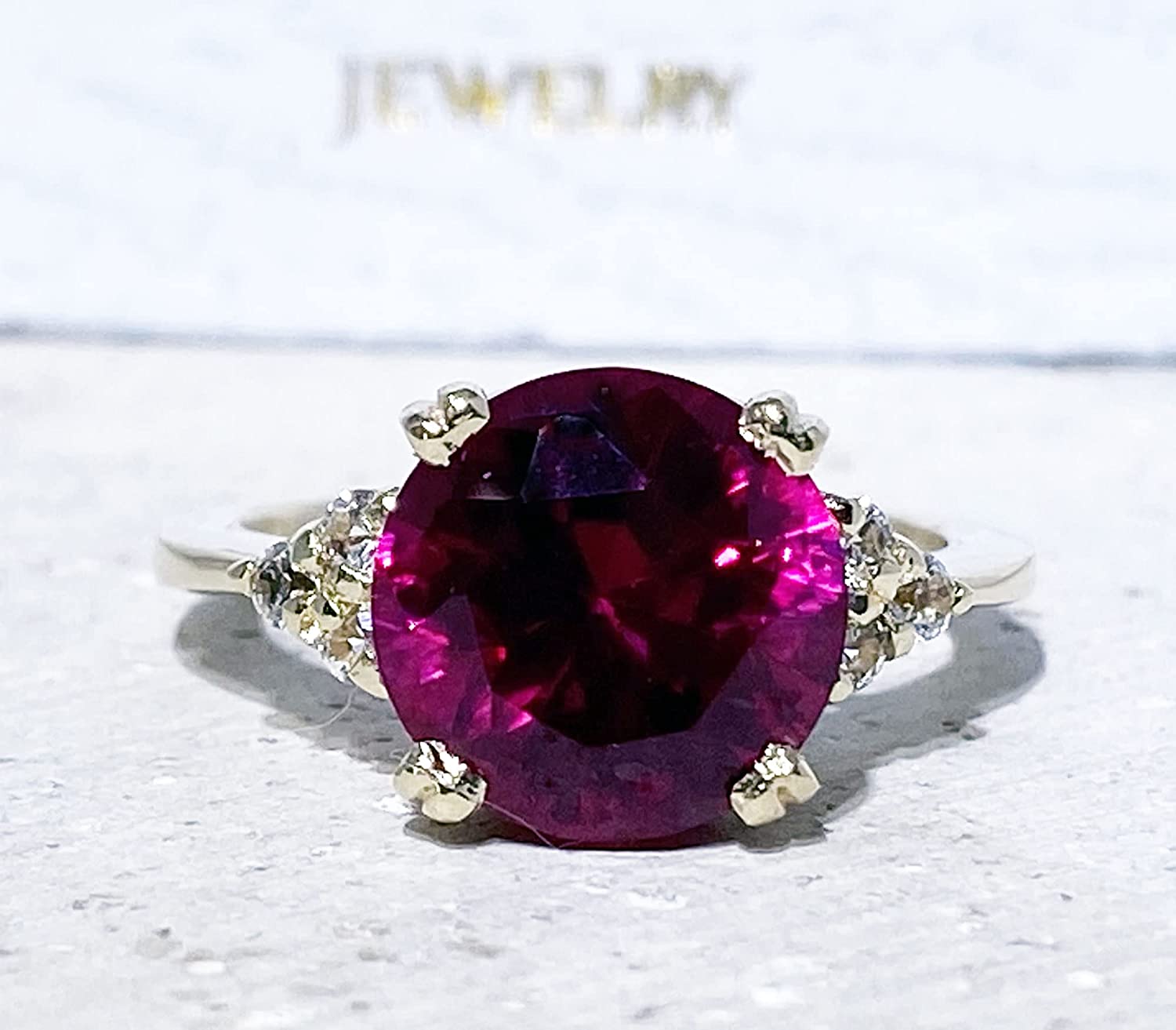 Ruby Ring - Gold Ring - July Birthstone - Gemstone Band | Inspire Uplift