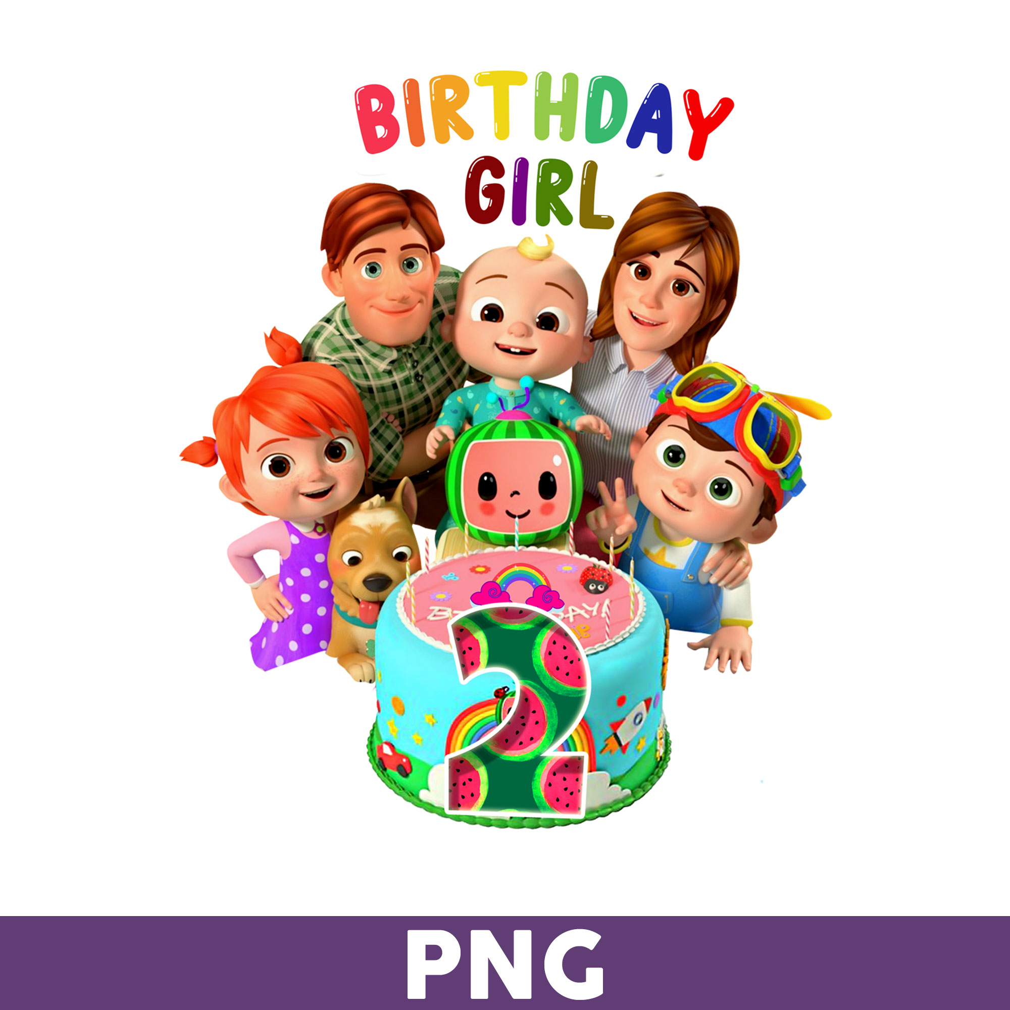 Cocomelon 2nd Birthday Girl Png, Cocomelon Birthday Png, Coc | Inspire ...