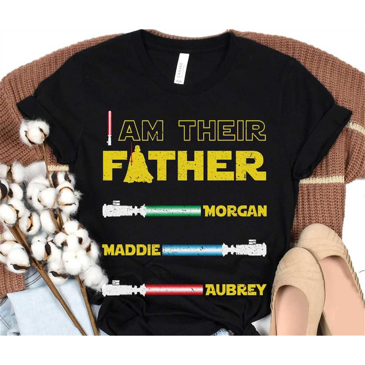 Custom Lightsabers Star Wars I Am Their Father Shirt / Star | Inspire ...