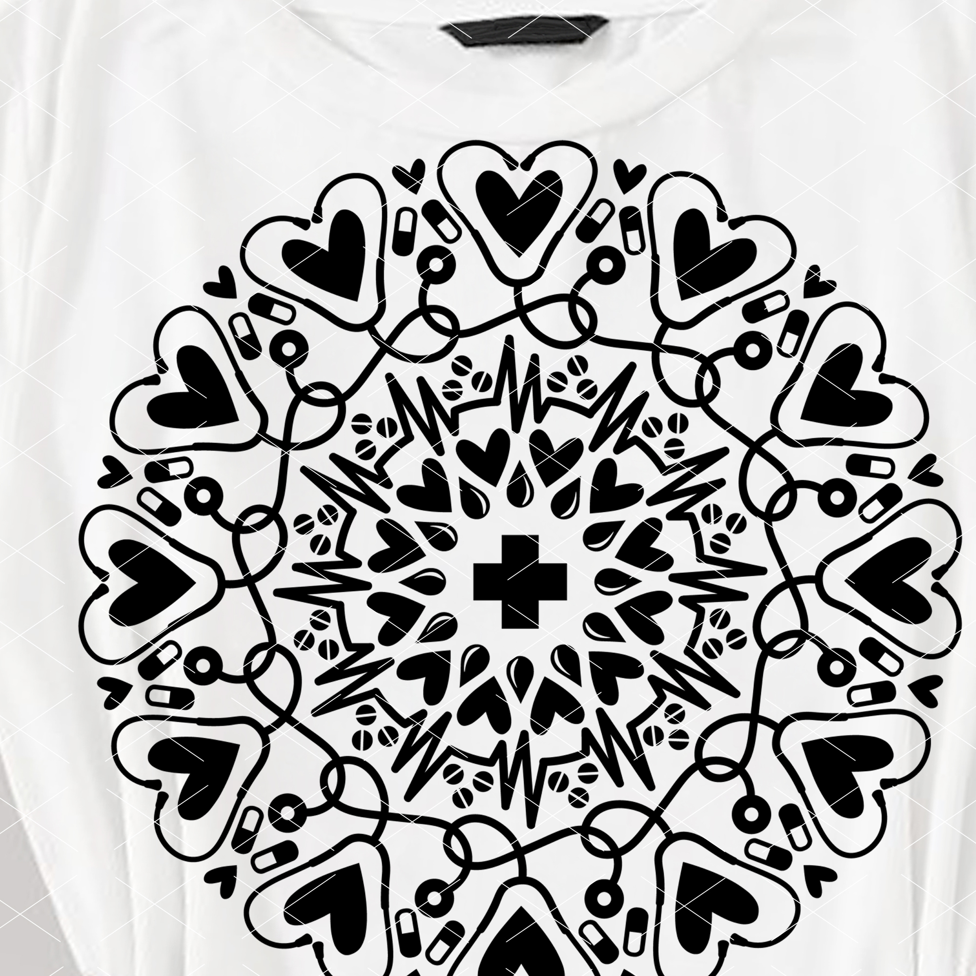 Mandala svg Nurse Medicine, hospitals, statoscope, pills, tr | Inspire ...