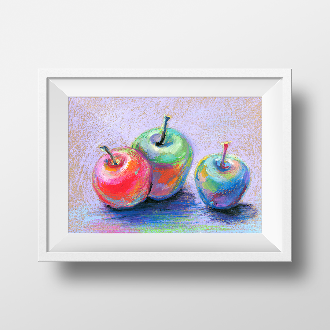 Printable Still life tree bright apples Art print poster A2 | Inspire ...