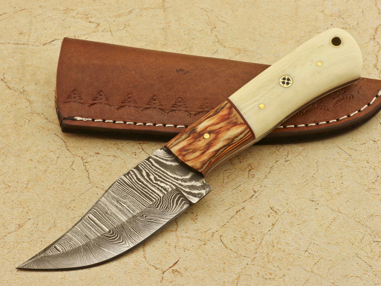 CUSTOM HAND FORGED DAMASCUS CUSTOM BONE/WOOD SKINNING HUNTIN | Inspire ...