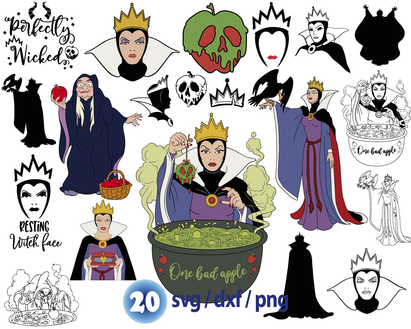 Disney Evil Queen svg, bad girl svg, Disney wicked svg, Disn - Inspire ...