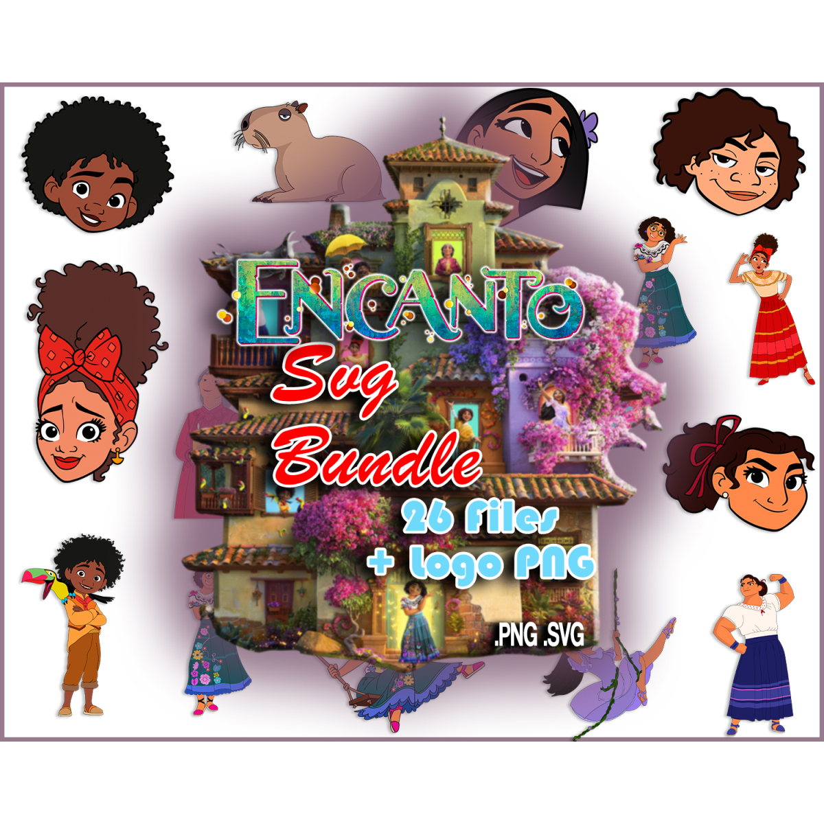 26 Files Encanto Logo PNG Bundle | Inspire Uplift
