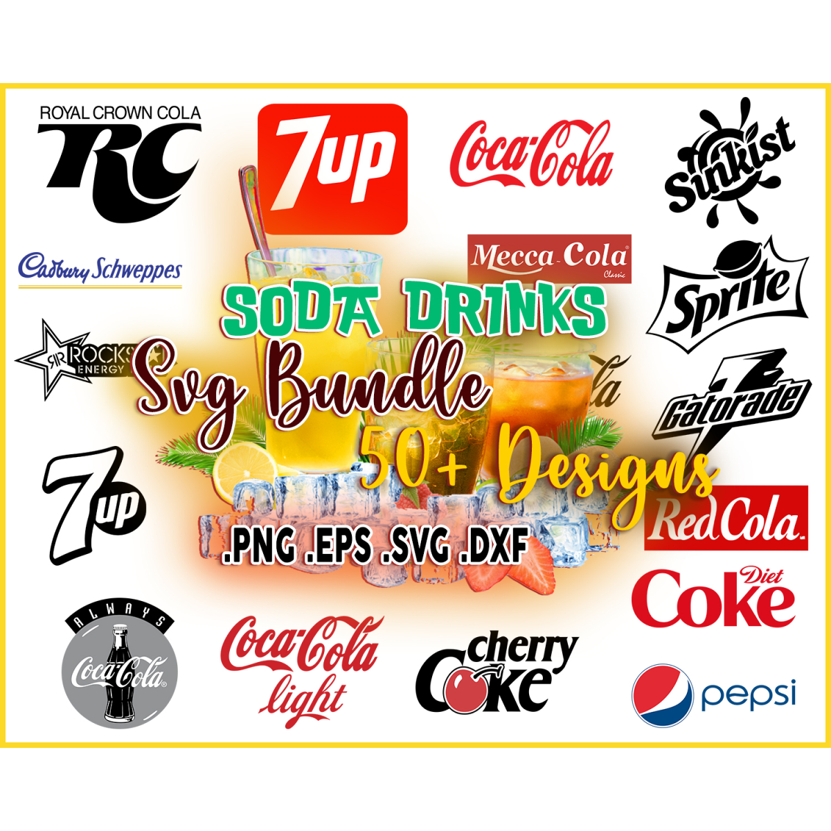 Soda Drinks Bundle 50 Design | Inspire Uplift