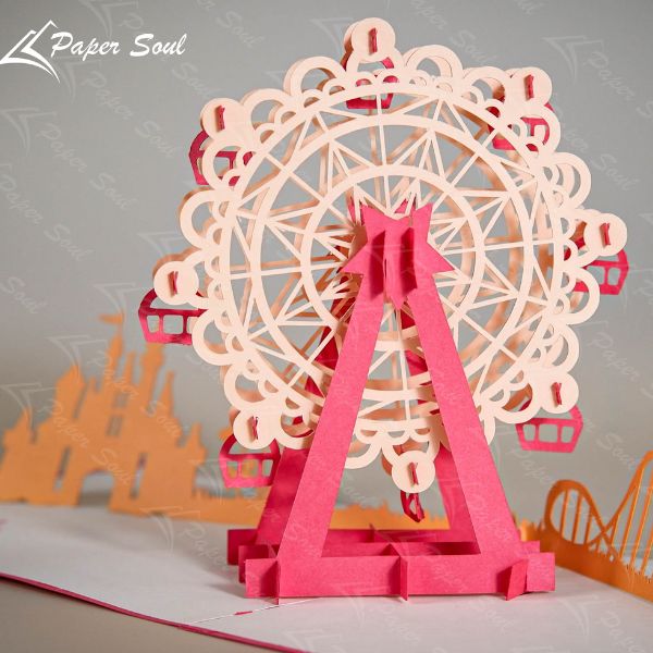 Ferris wheel pop up card template | pop-up card template | Inspire Uplift