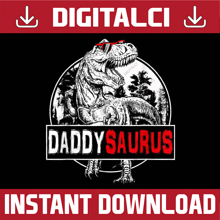 Father's Day Daddysaurus T rex Dinosaur Funny Daddy Saurus B | Inspire ...
