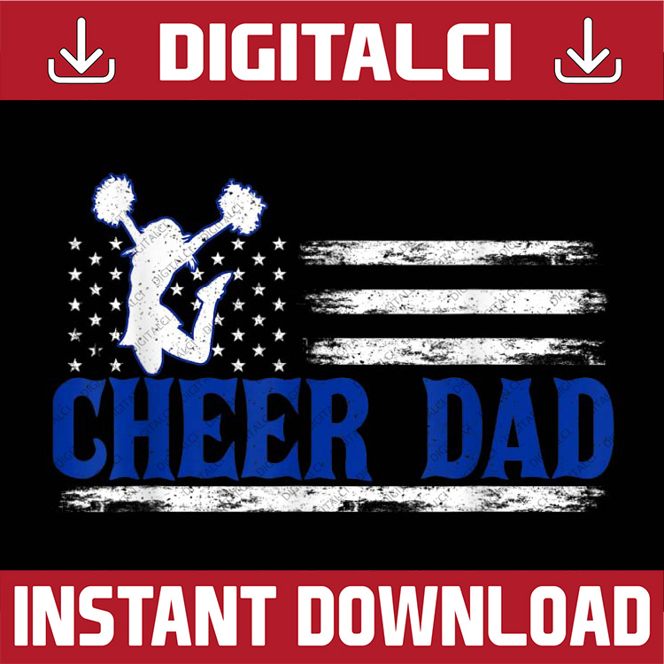 American US Flag Cheer Dad Funny Father's Day Best Dad Daddy | Inspire ...