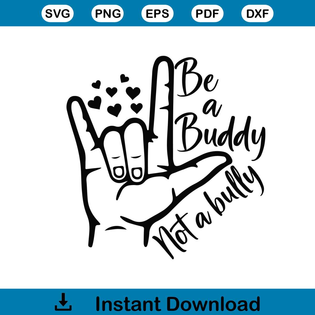 Be A Buddy Not A Bully SVG Pink Shirt Day SVG Cutting Files | Inspire ...