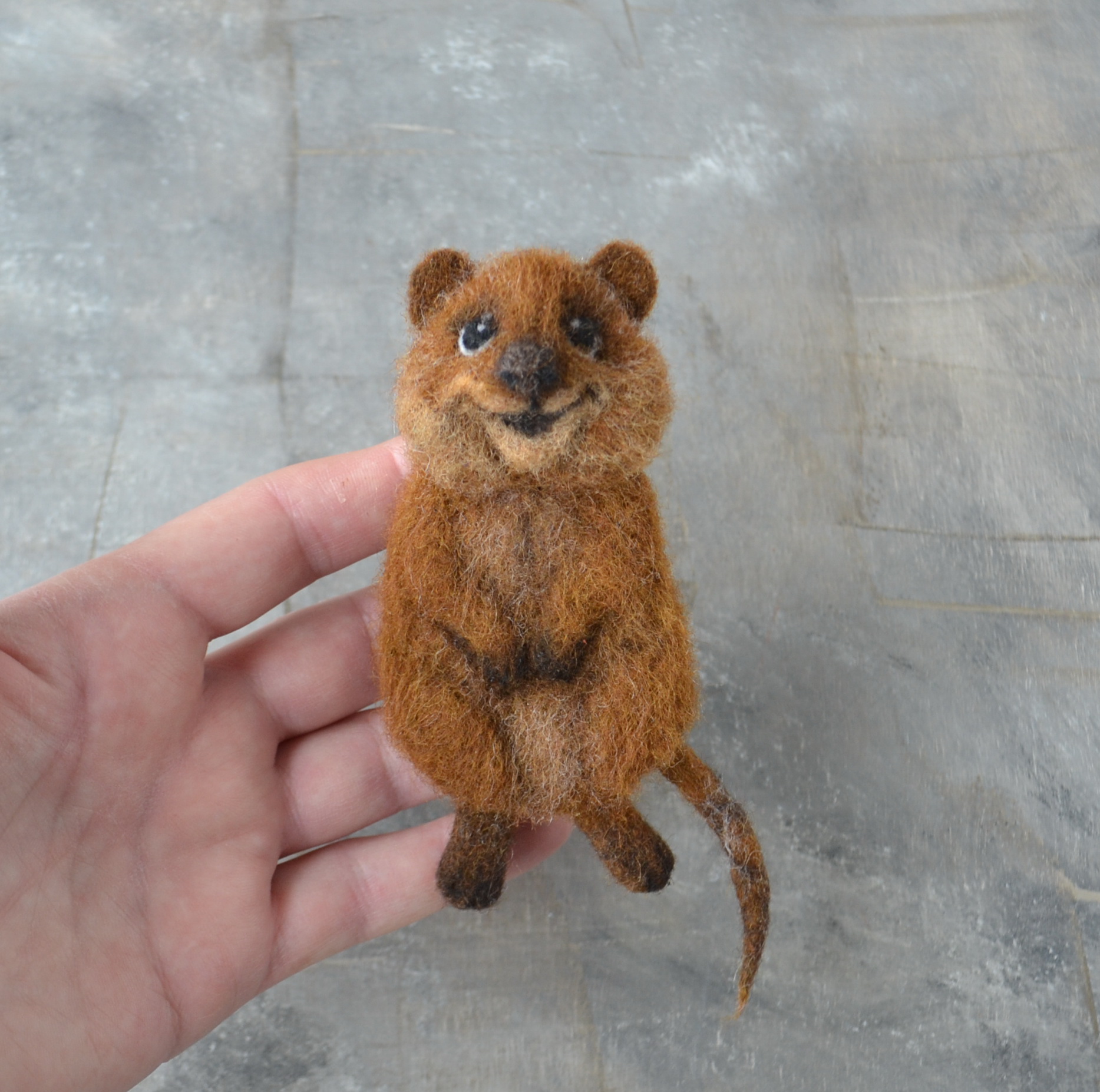Realistic Quokka brooch Needle felted quokka pin for women W - Inspire ...