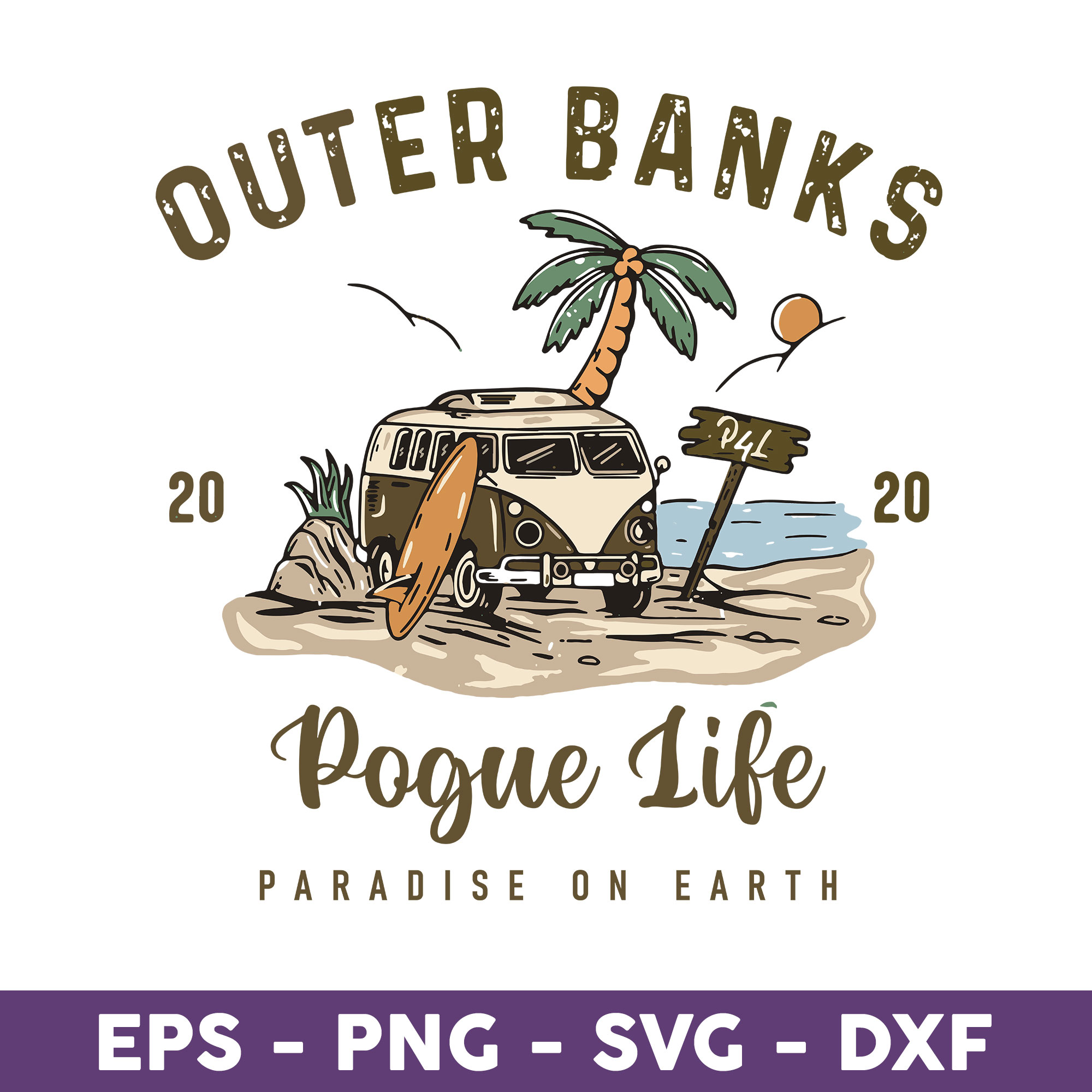 Pogue Life Paradise On Earth, Poguelandia Outer Banks Svg, P - Inspire ...