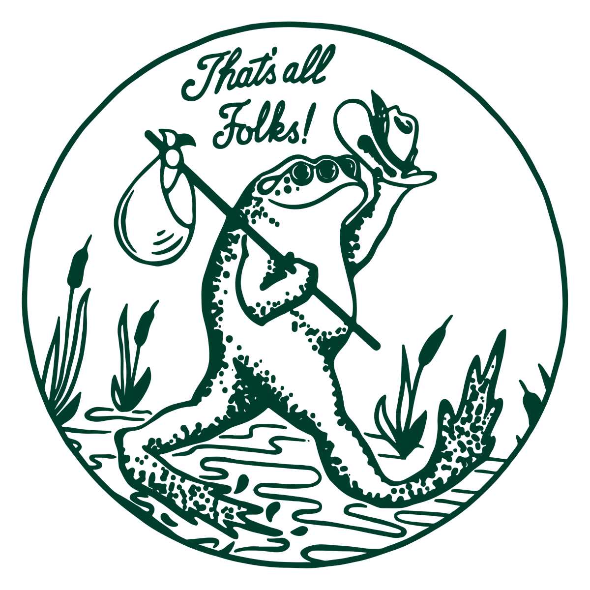 That's All Folks SVG Hobo Frog SVG Cricut For Files Design | Inspire Uplift