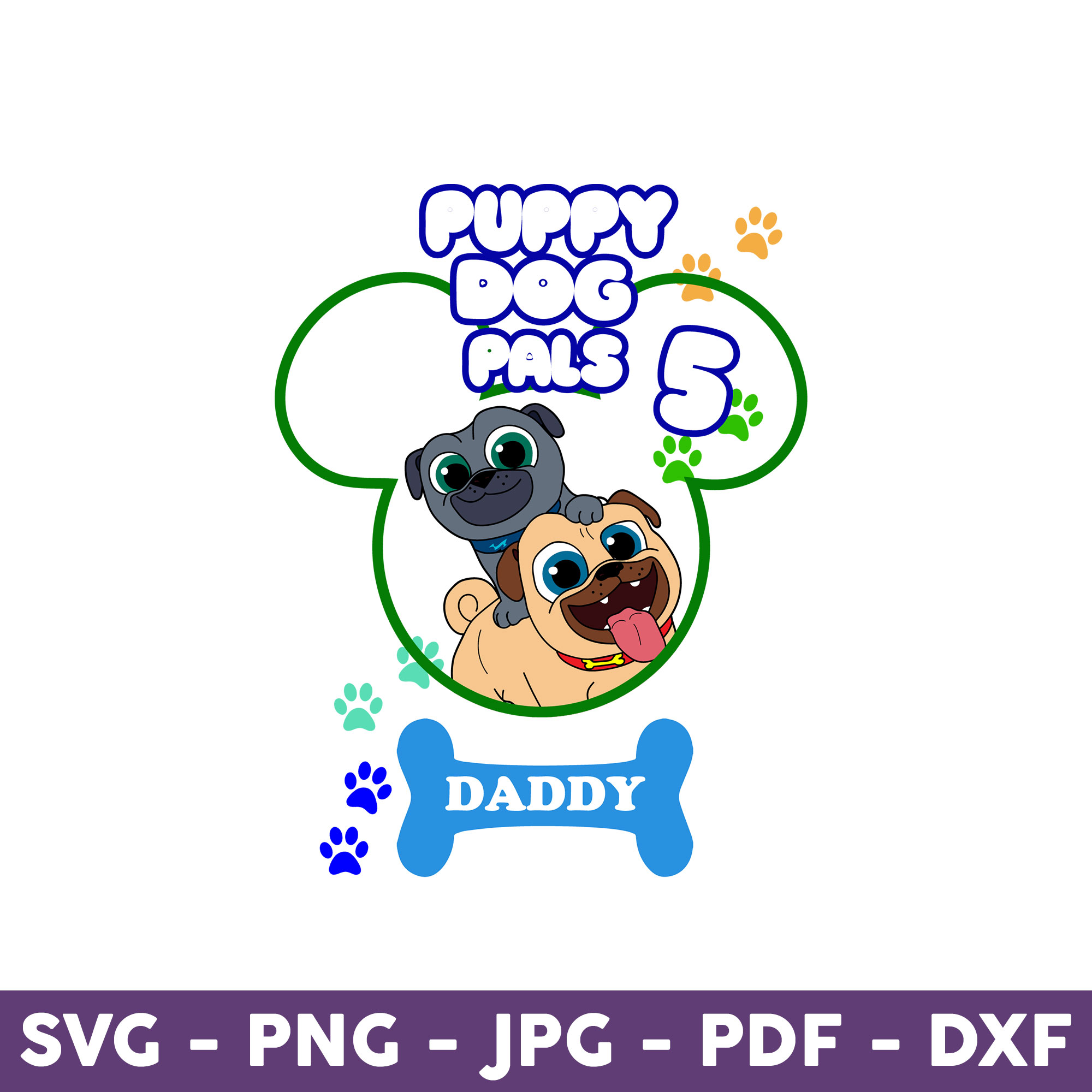 Puppy Dog Pals Svg, Dad Svg, Daddy Svg, Cartoon Svg, Disney | Inspire ...