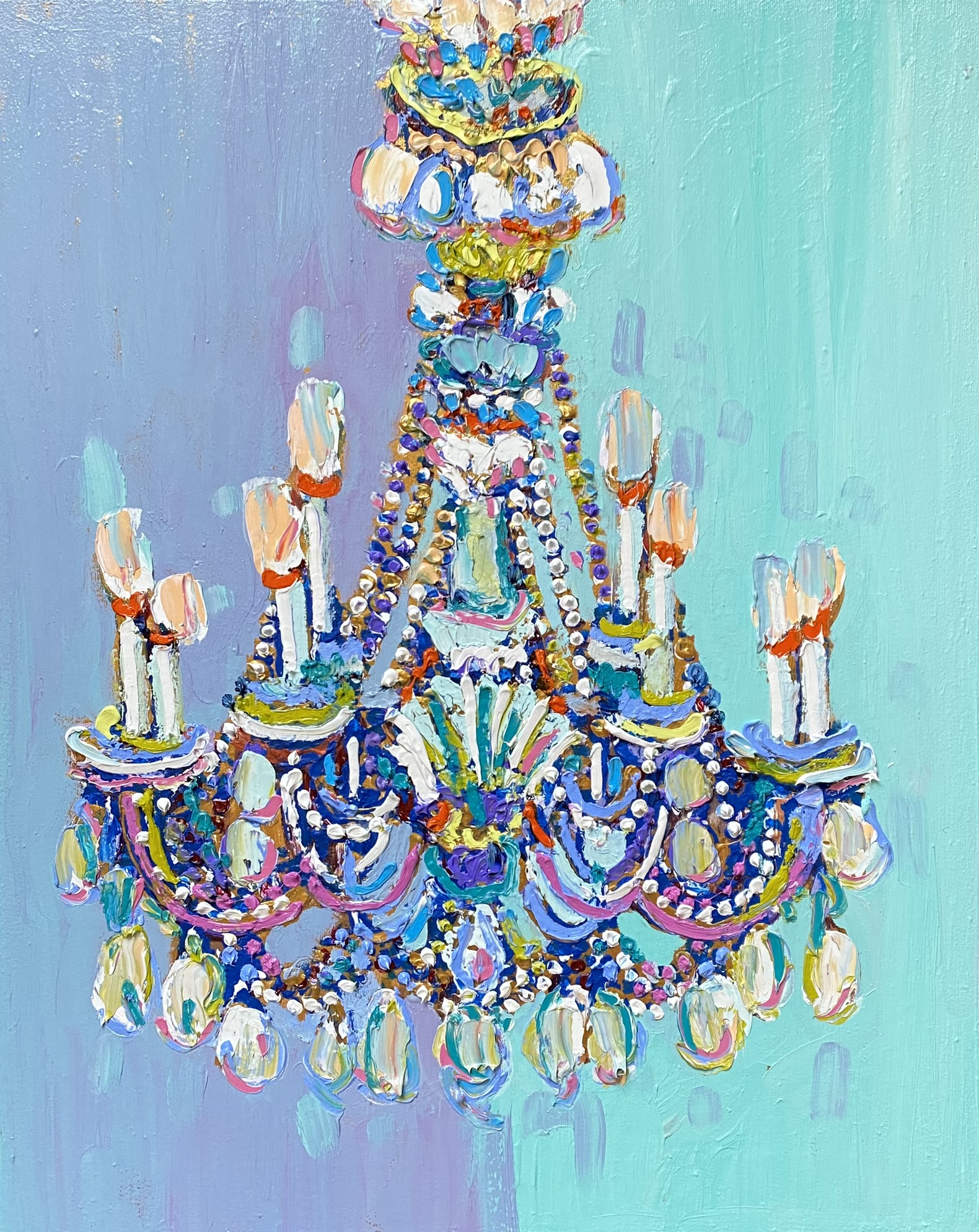 Modern Chandelier, Made to order, Original oil painting on c | Inspire ...