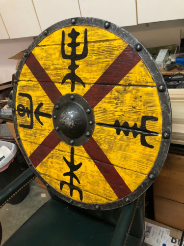 Medieval Larp Warrior's Viking-Templar Round Shield 24 Wood | Inspire ...