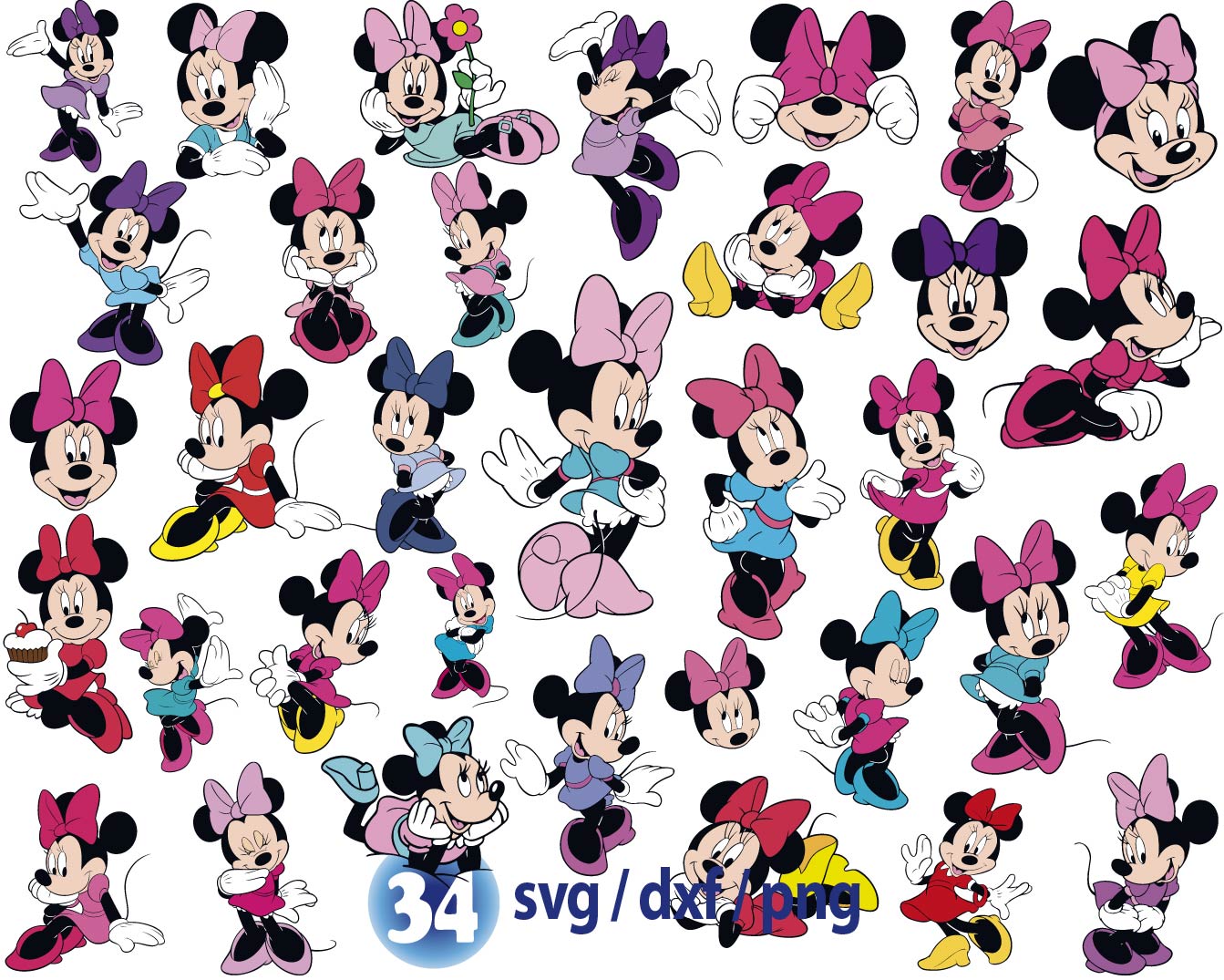 Disney Minnie Mouse svg, Minnie Mouse Bow svg, Mouse Pink pn - Inspire ...