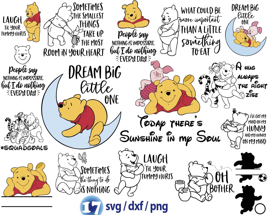 Winnie the Pooh quotes svg, Piglet svg, Cute Pooh quote svg - Inspire ...