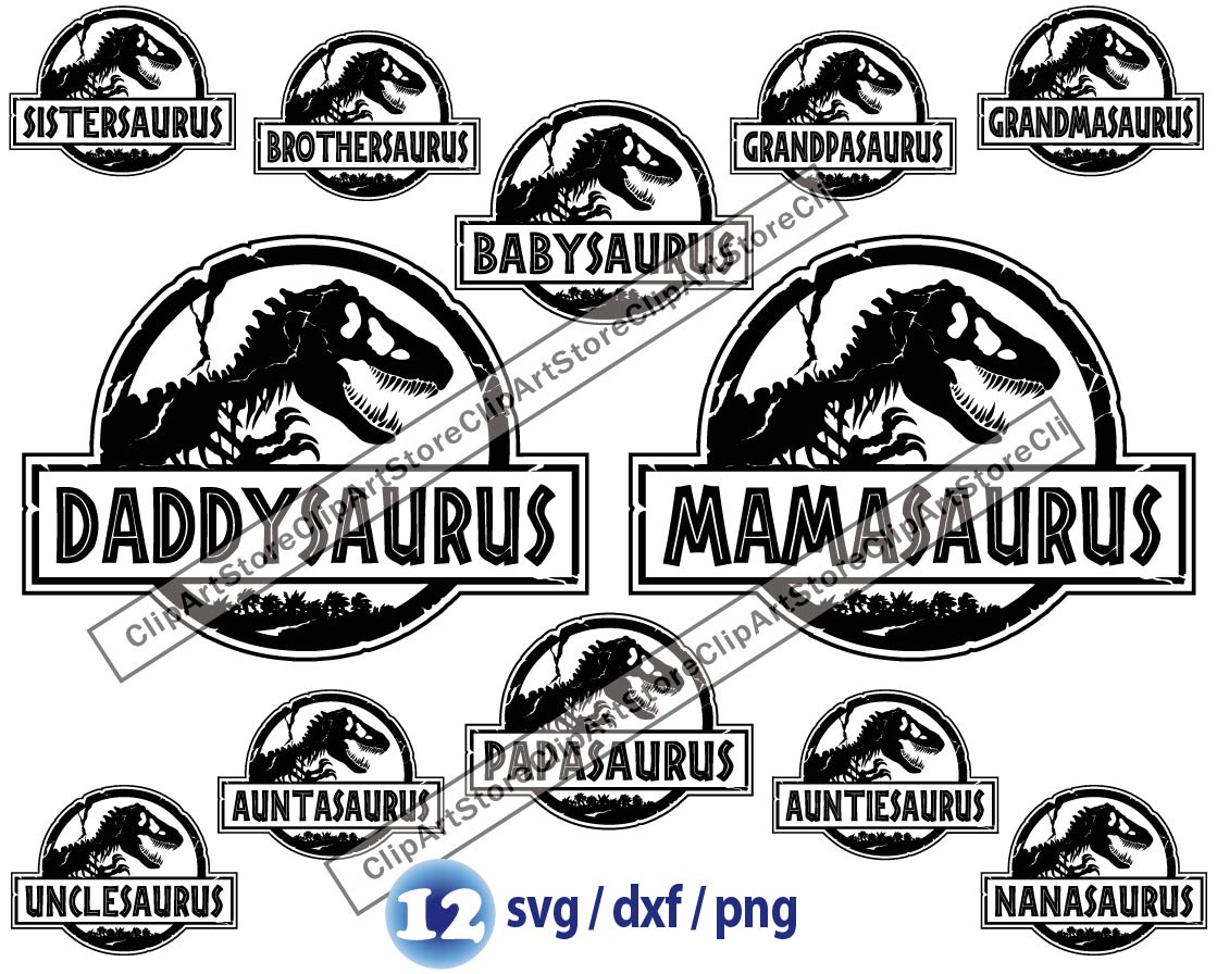 jurassic park svg, daddysaurus svg, mamasaurus svg, dinosaur - Inspire ...