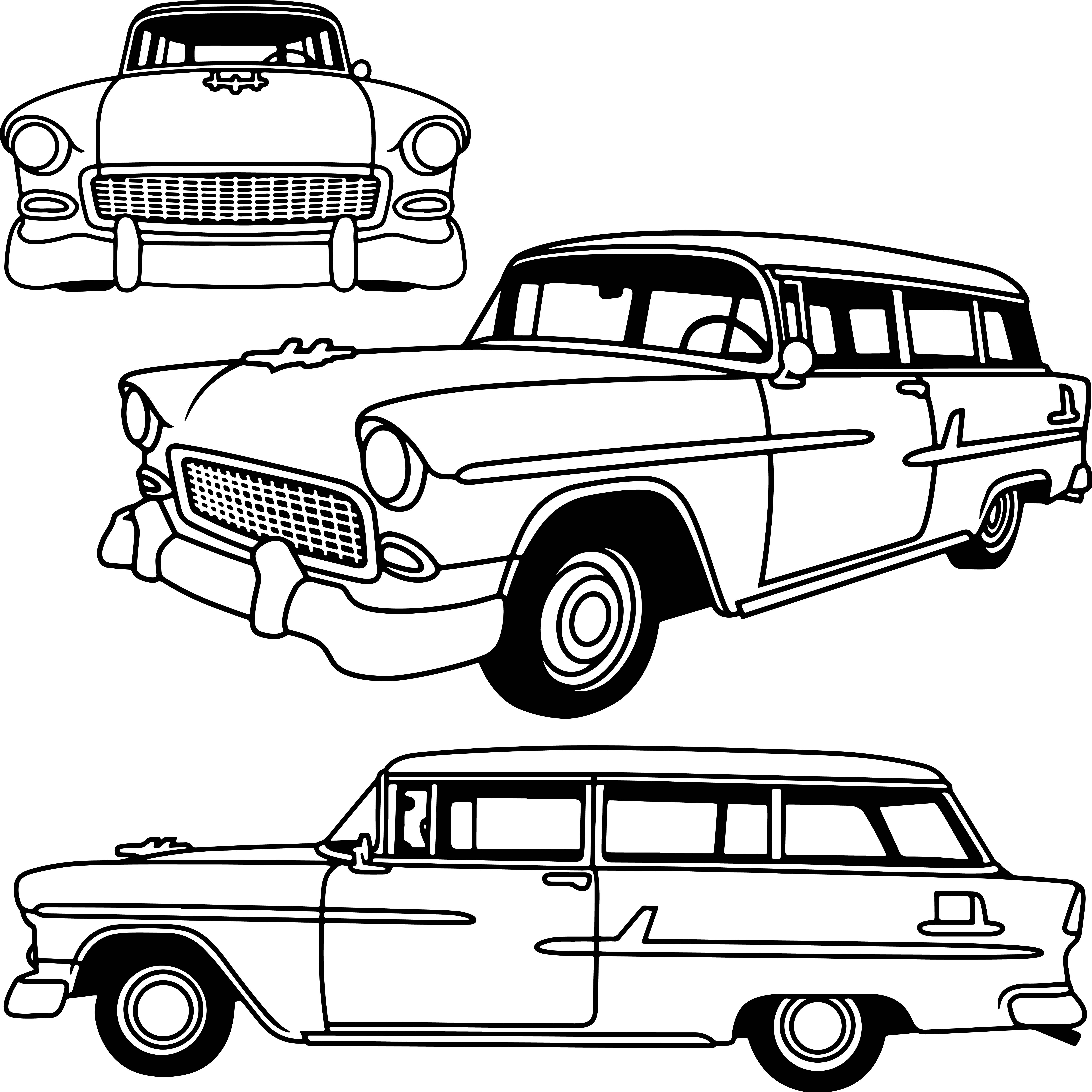 55 Chevy Coloring Pages