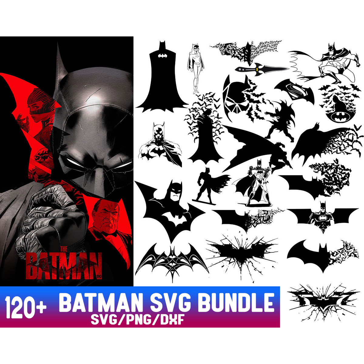 120 Designs Batman Bundle SVG | Inspire Uplift