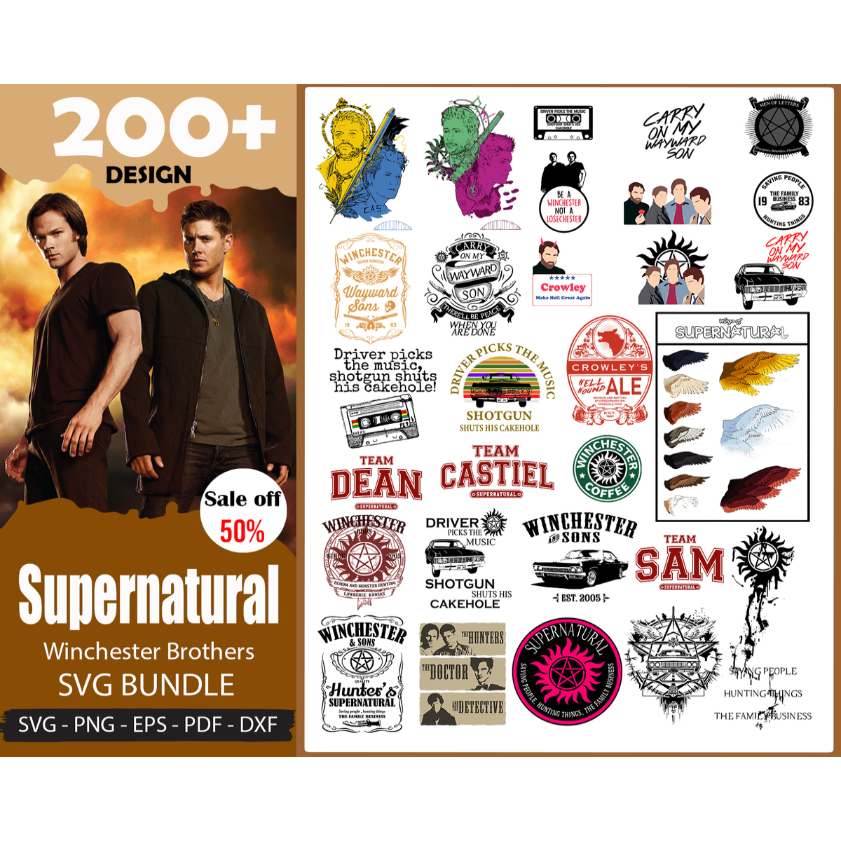 200 Designs Supernatural SVG Bundle SVG | Inspire Uplift