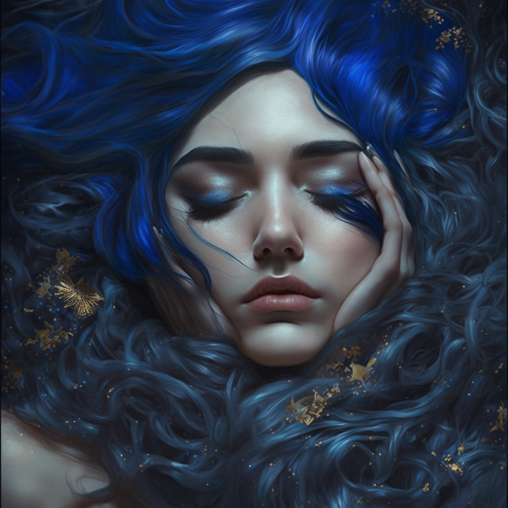 Girl in blue makeup with dark sapphire blue hair | Inspire Uplift